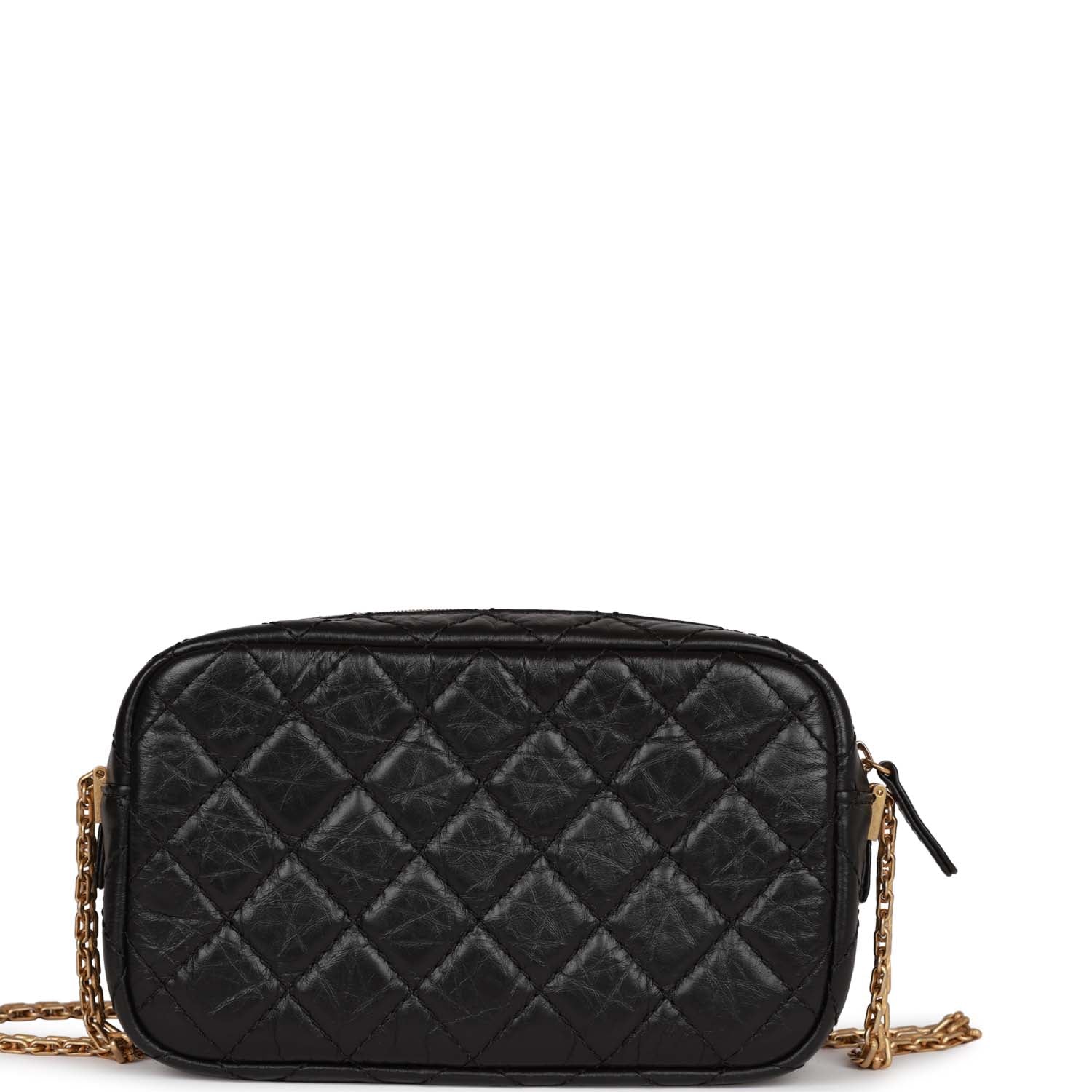 Chanel Lucky Charms Mini Camera Bag Black Aged Calfskin Aged Gold Hard