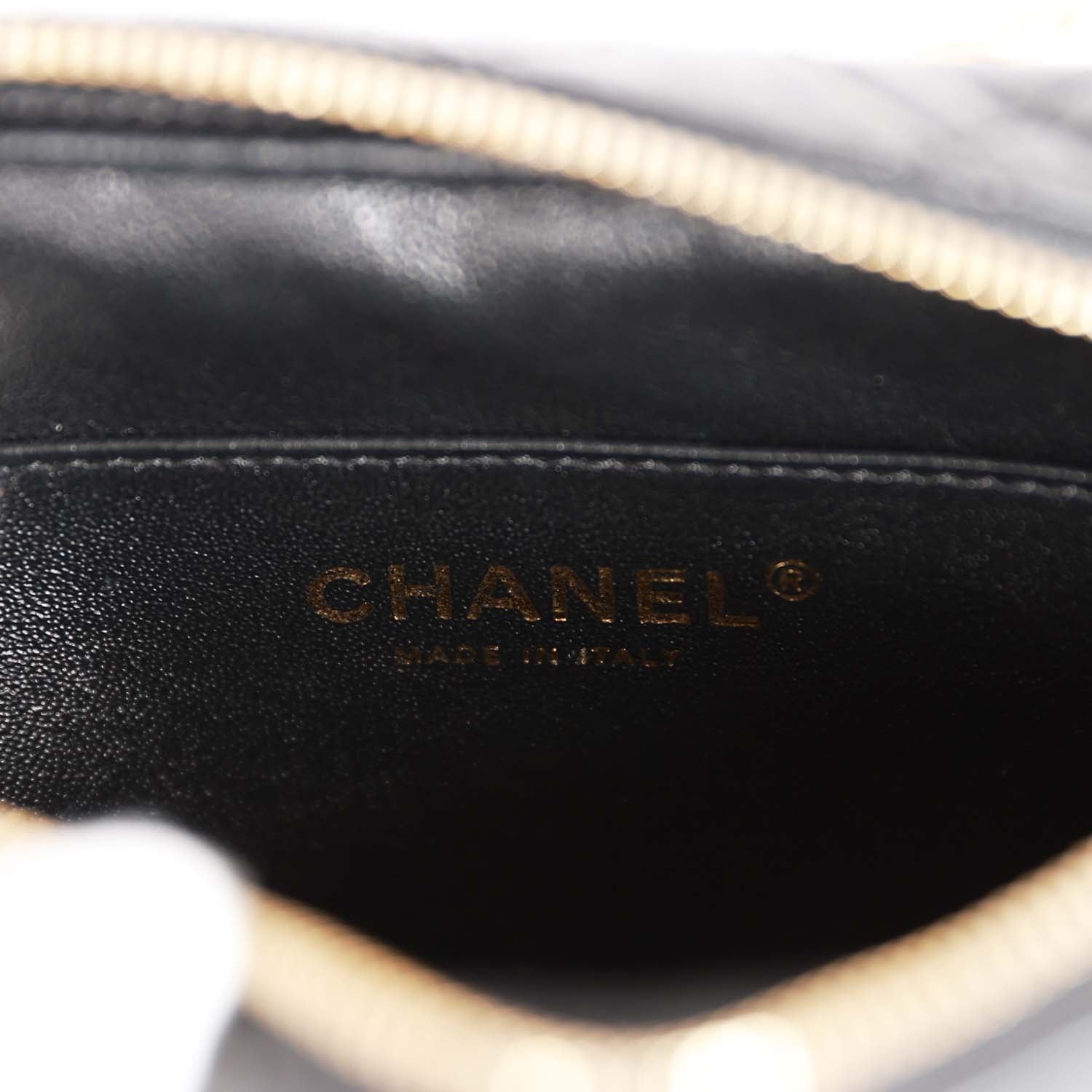 Chanel Lucky Charms Mini Camera Bag Black Aged Calfskin Aged Gold Hard