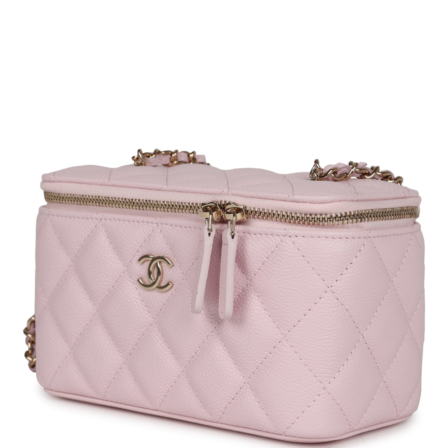 Chanel Small Vanity Case Light Pink Caviar Light Gold Hardware