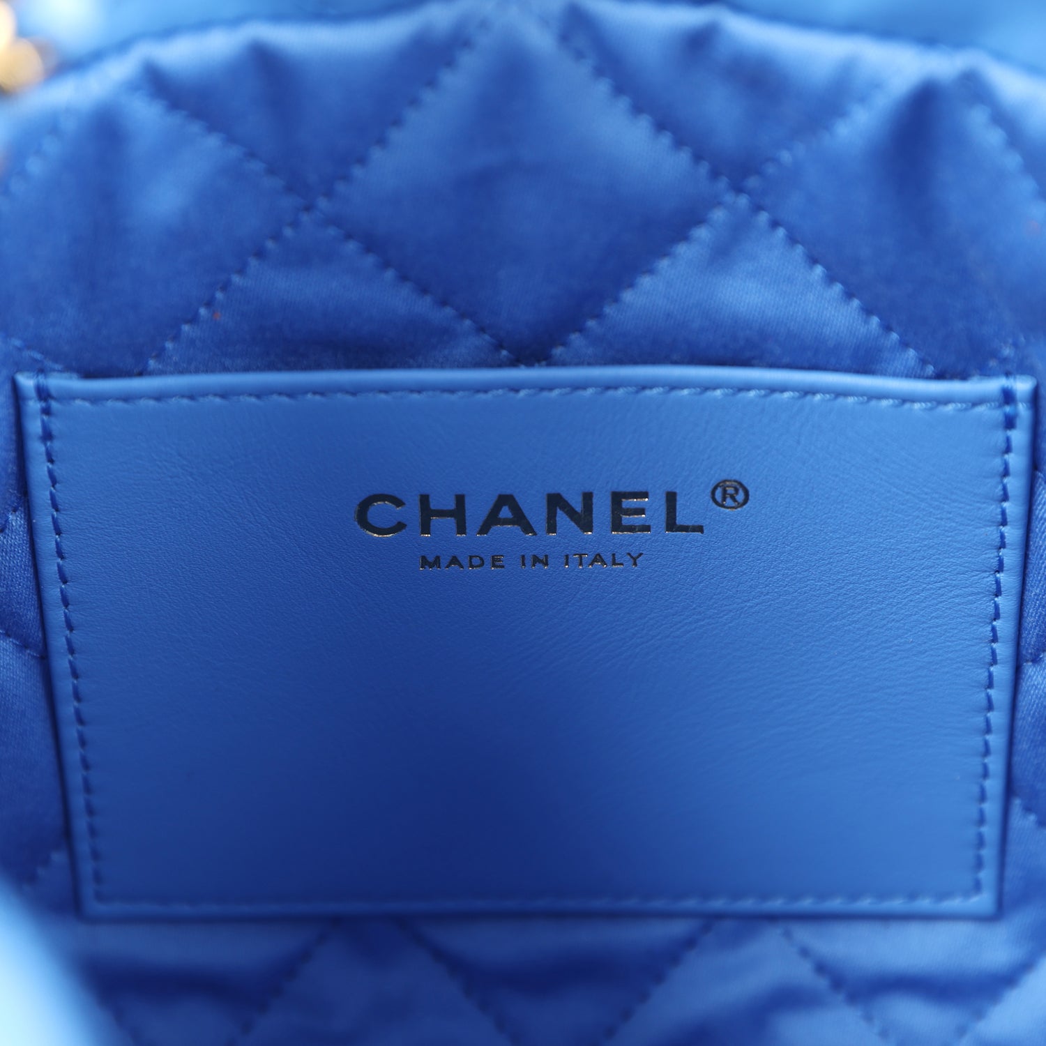 Chanel Mini 22 Bag Blue Shiny Aged Calfskin Gold Hardware Payment 1