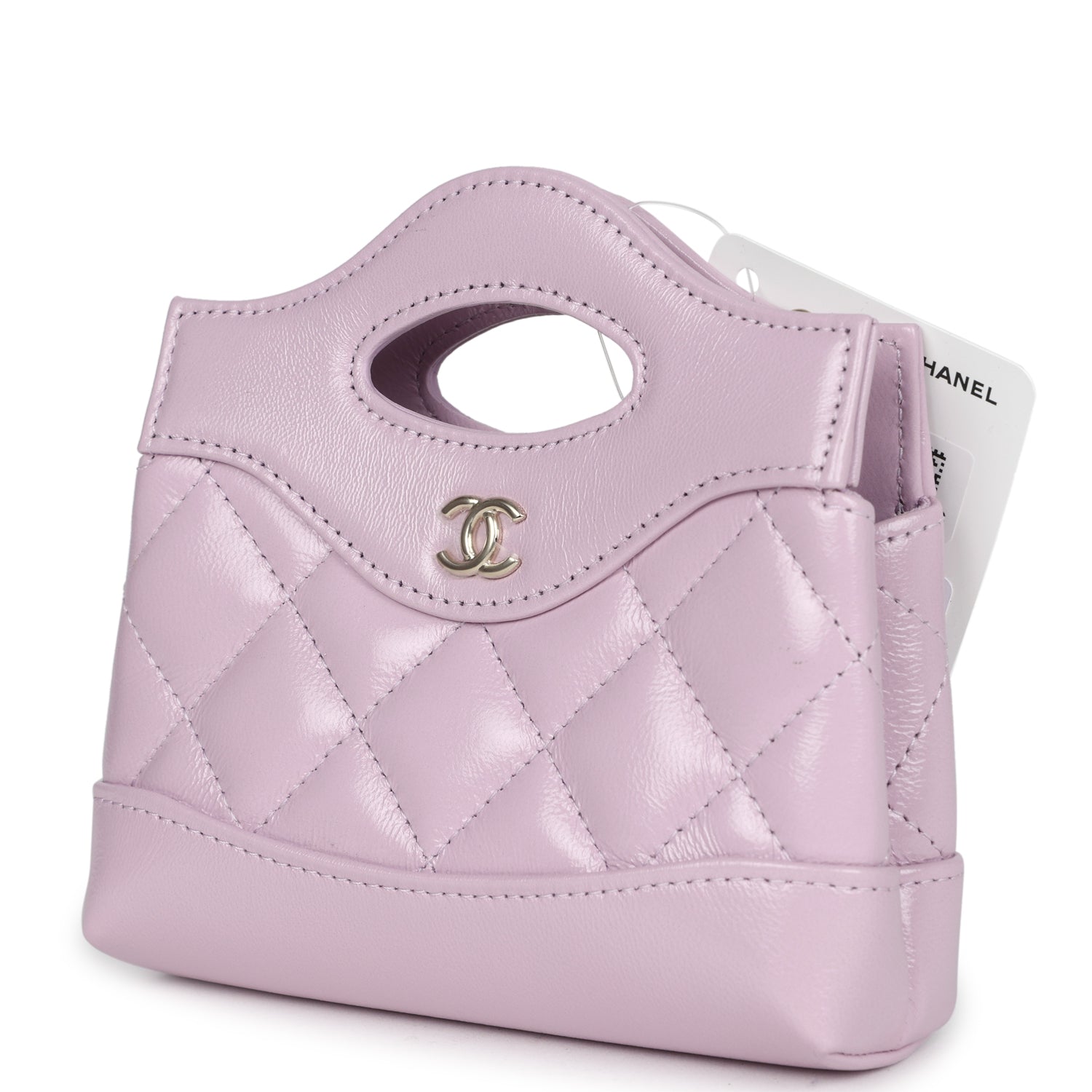 Chanel Micro 31 Shopper Light Purple Shiny Lambskin Light Gold Hardwar