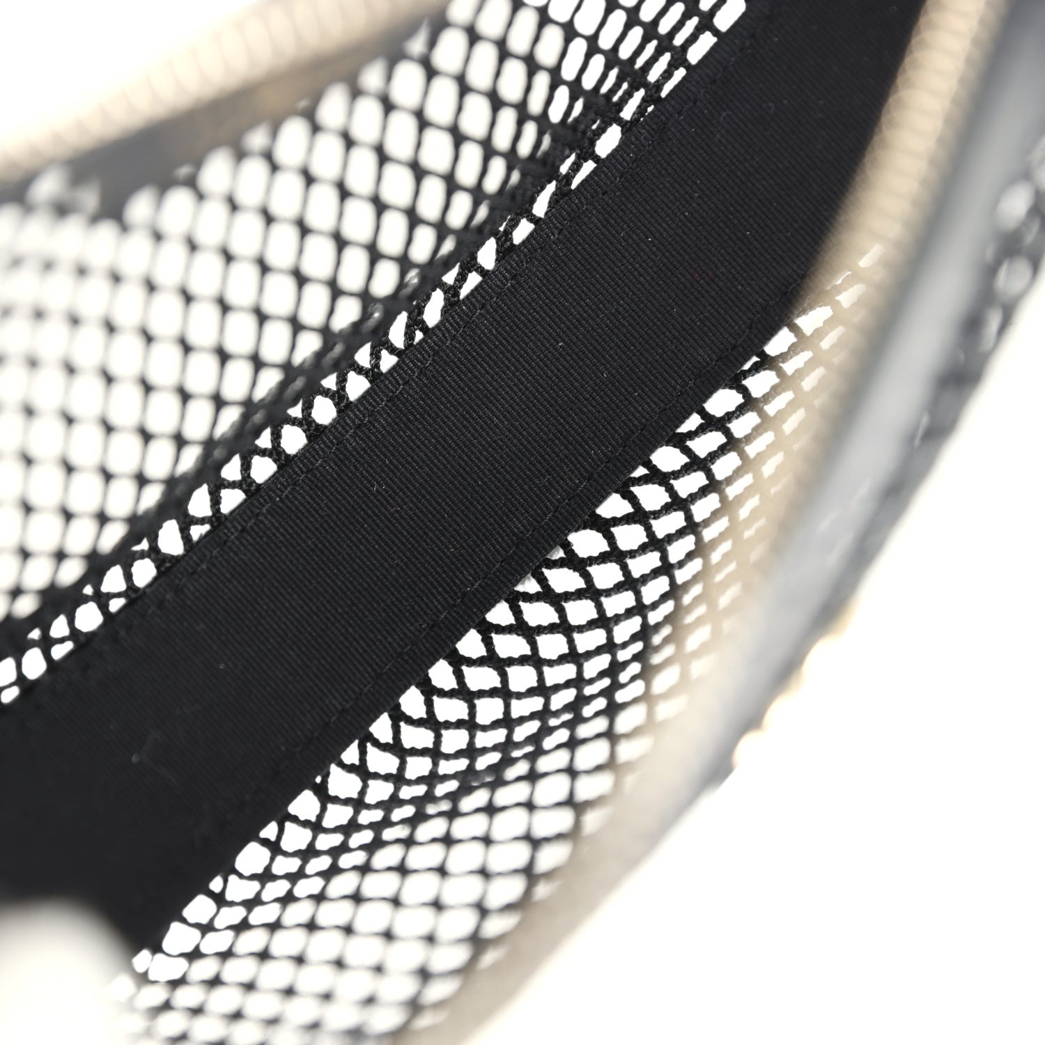 Chanel Mini Round Hobo Pouch Bag Black Mesh Light Gold Hardware