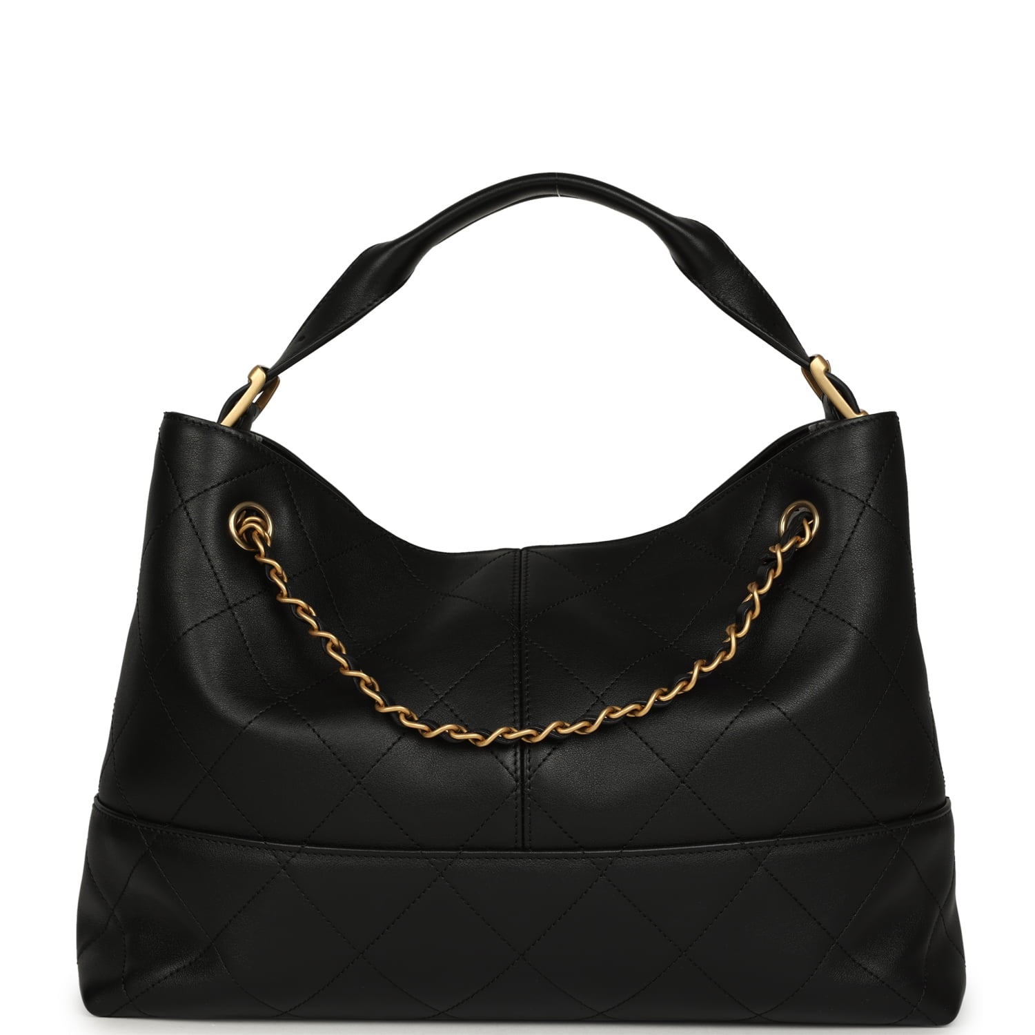 Chanel Small Coco Hobo Bag Black Calfskin Antique Gold Hardware – New ...