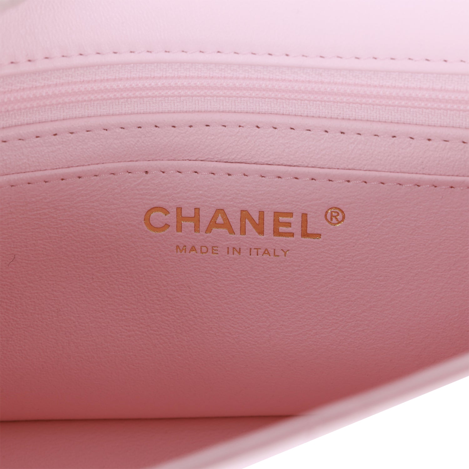 Chanel Light Pink Lambskin Rectangular Mini Flap Top Handle Light Gold ...