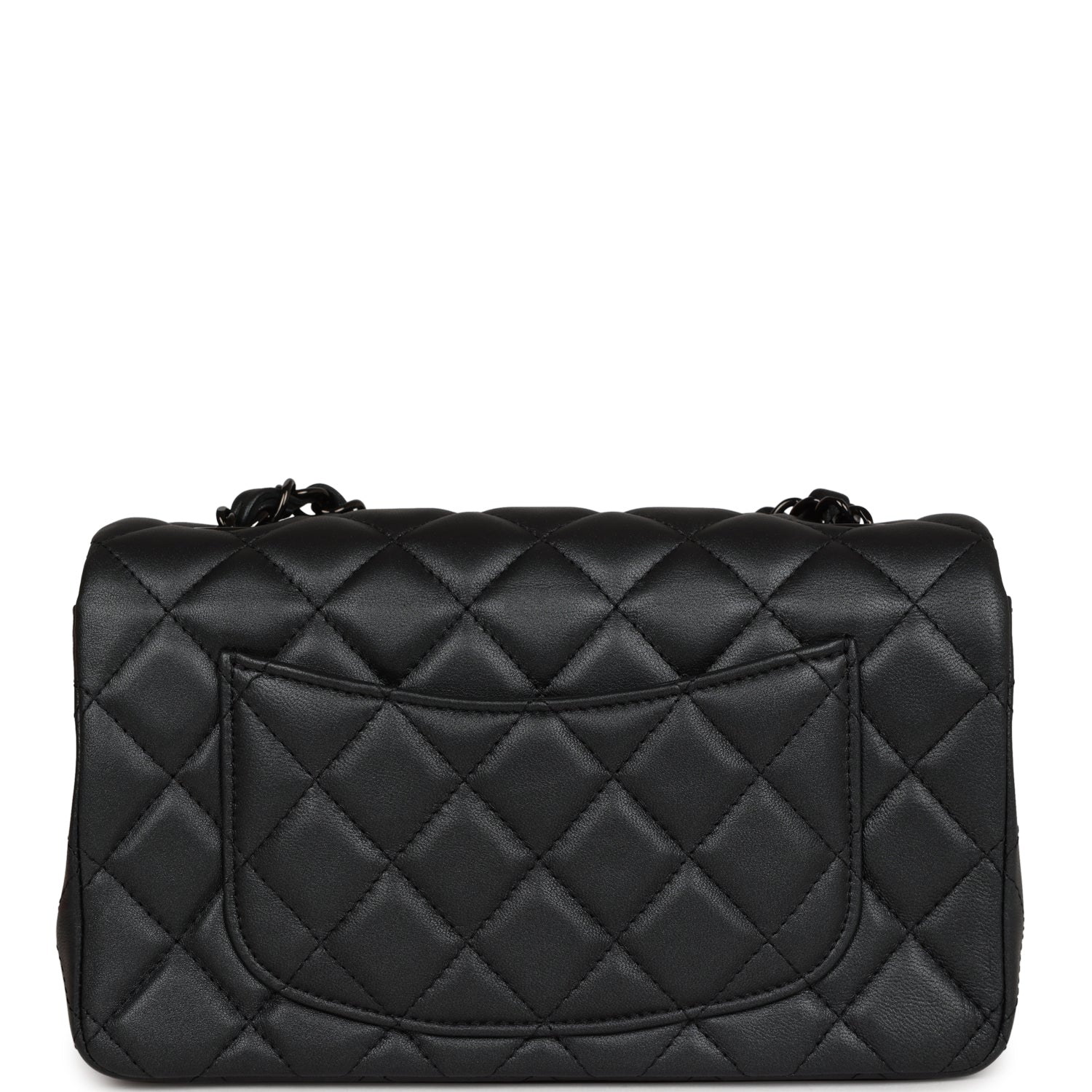 Chanel Mini Rectangular Flap So Black Iridescent Lambskin Black Hardwa