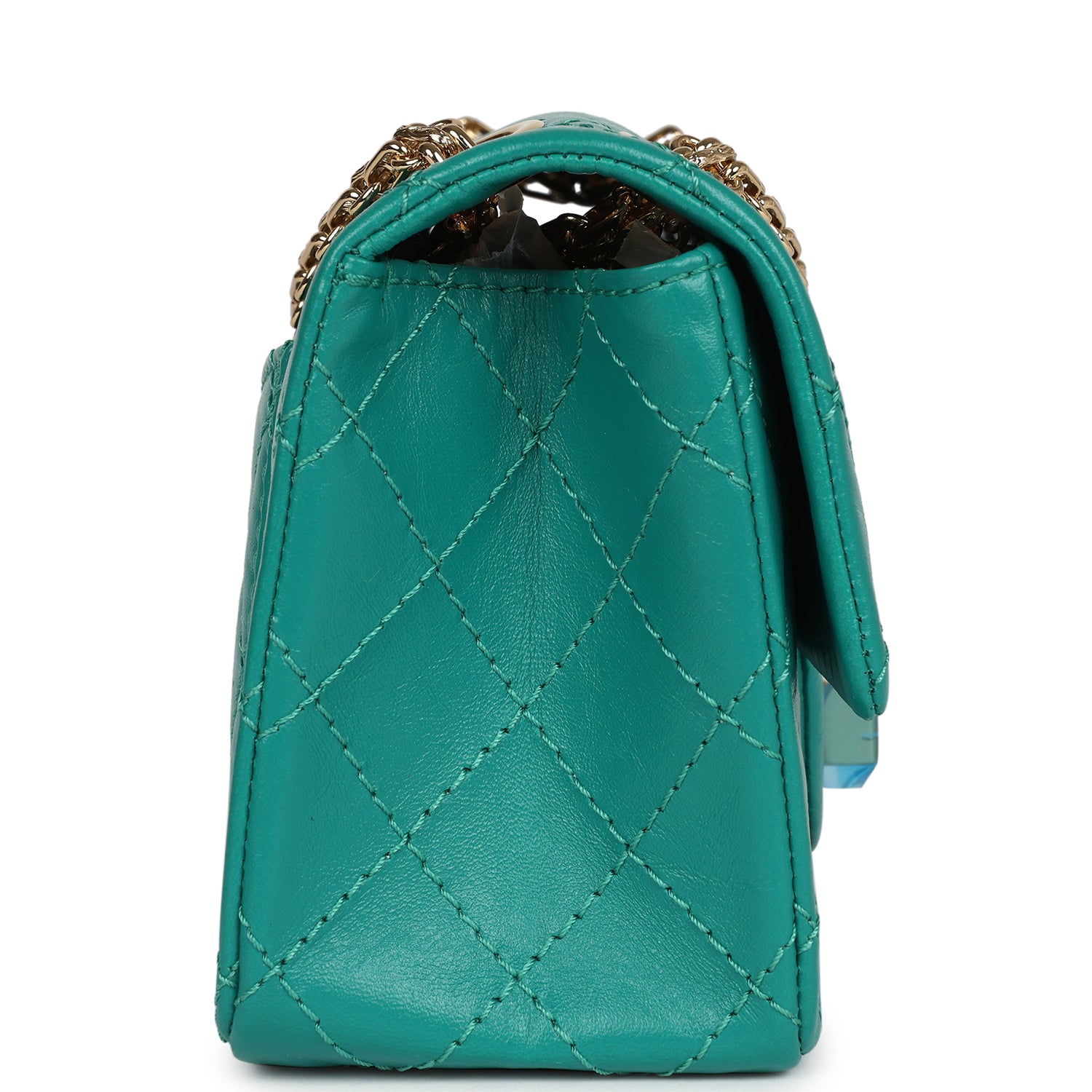 Chanel Mini Reissue 224 2.55 Flap Green Aged Calfskin Antique Gold Har