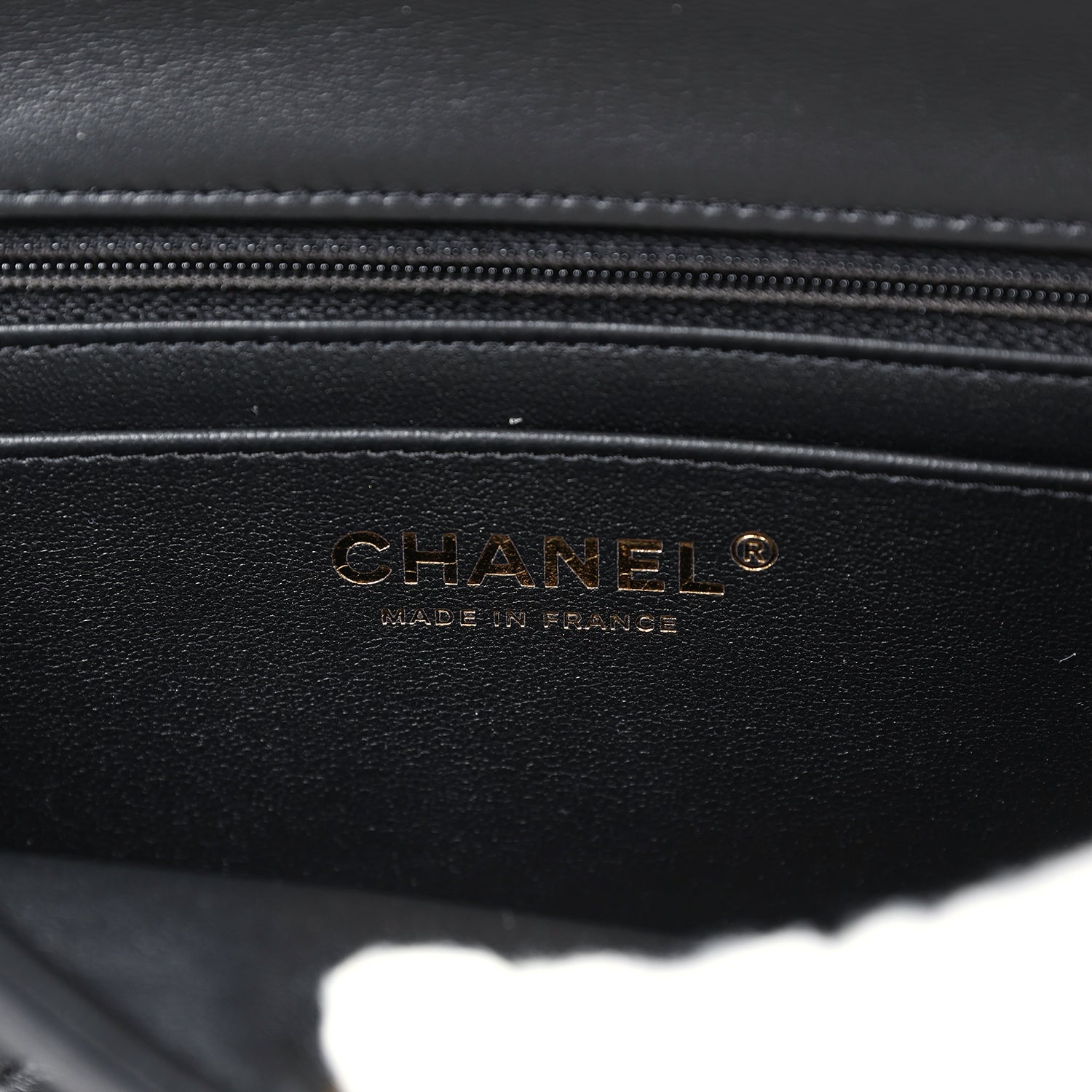 Chanel Mini Classic Rectangular Flap Bag Black Lambskin Light Gold Har