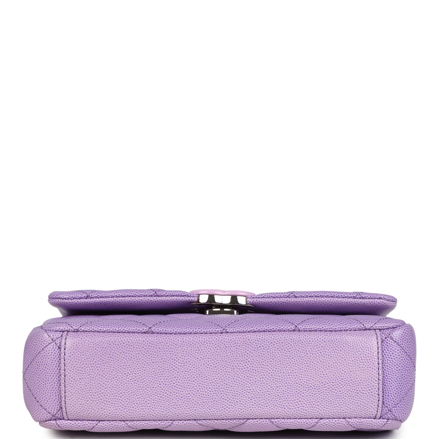 Chanel Mini Rectangular Flap Bag Ombre Purple Caviar Lacquered Metal H