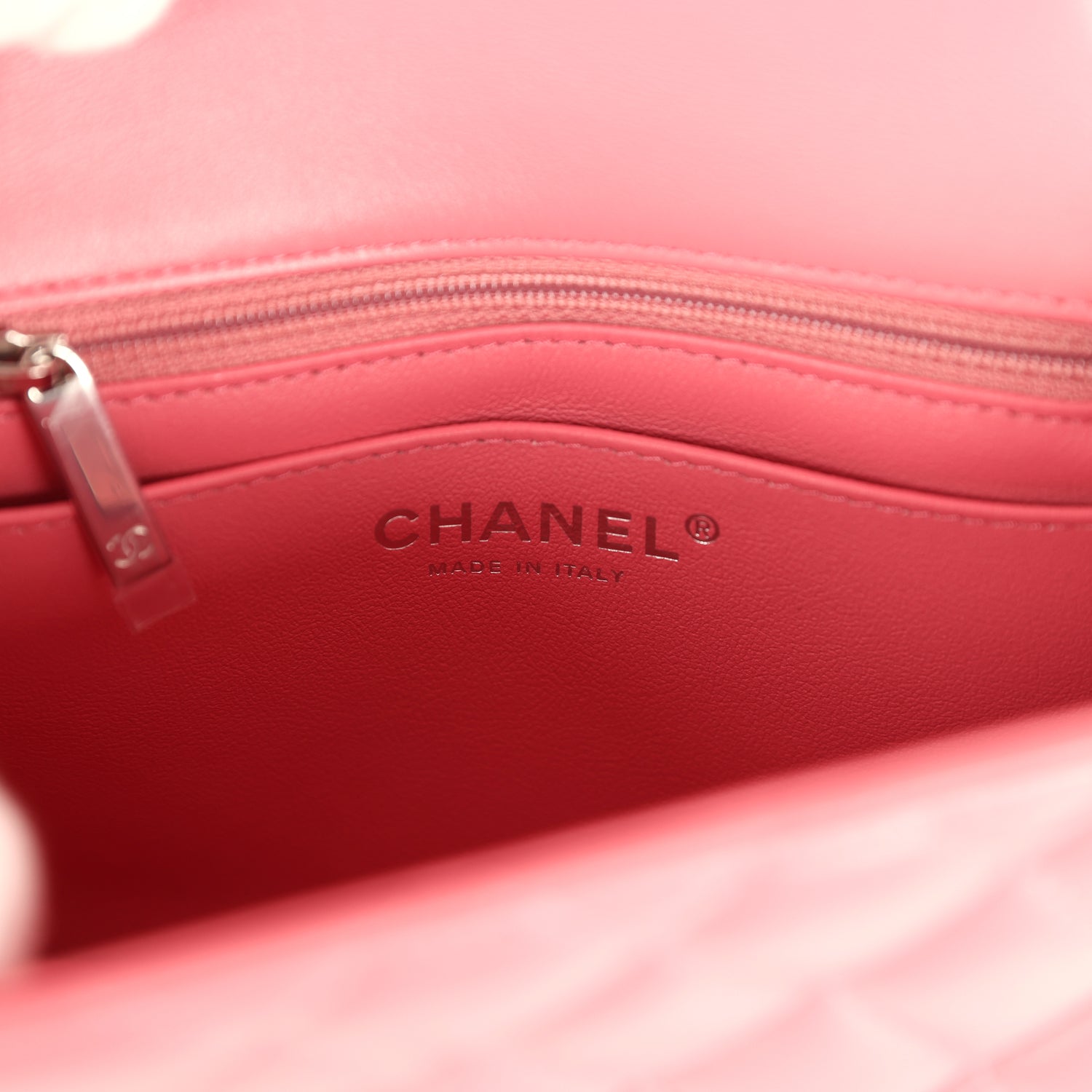 Chanel Mini Classic Square Flap Bag Pink Lambskin Silver Hardware – New ...
