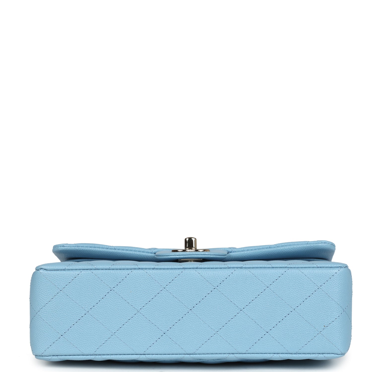 Chanel Small Classic Double Flap Bag Light Blue Caviar Light Gold Hard