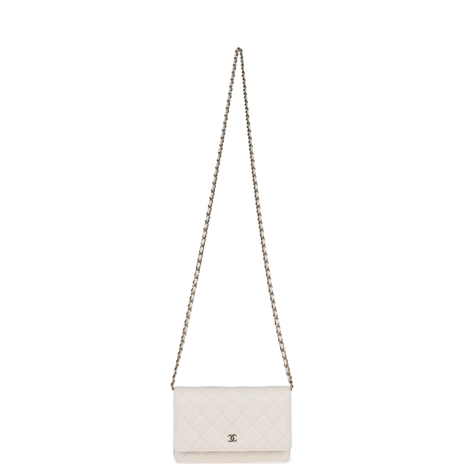 Chanel Wallet on Chain WOC White Caviar Gold Hardware