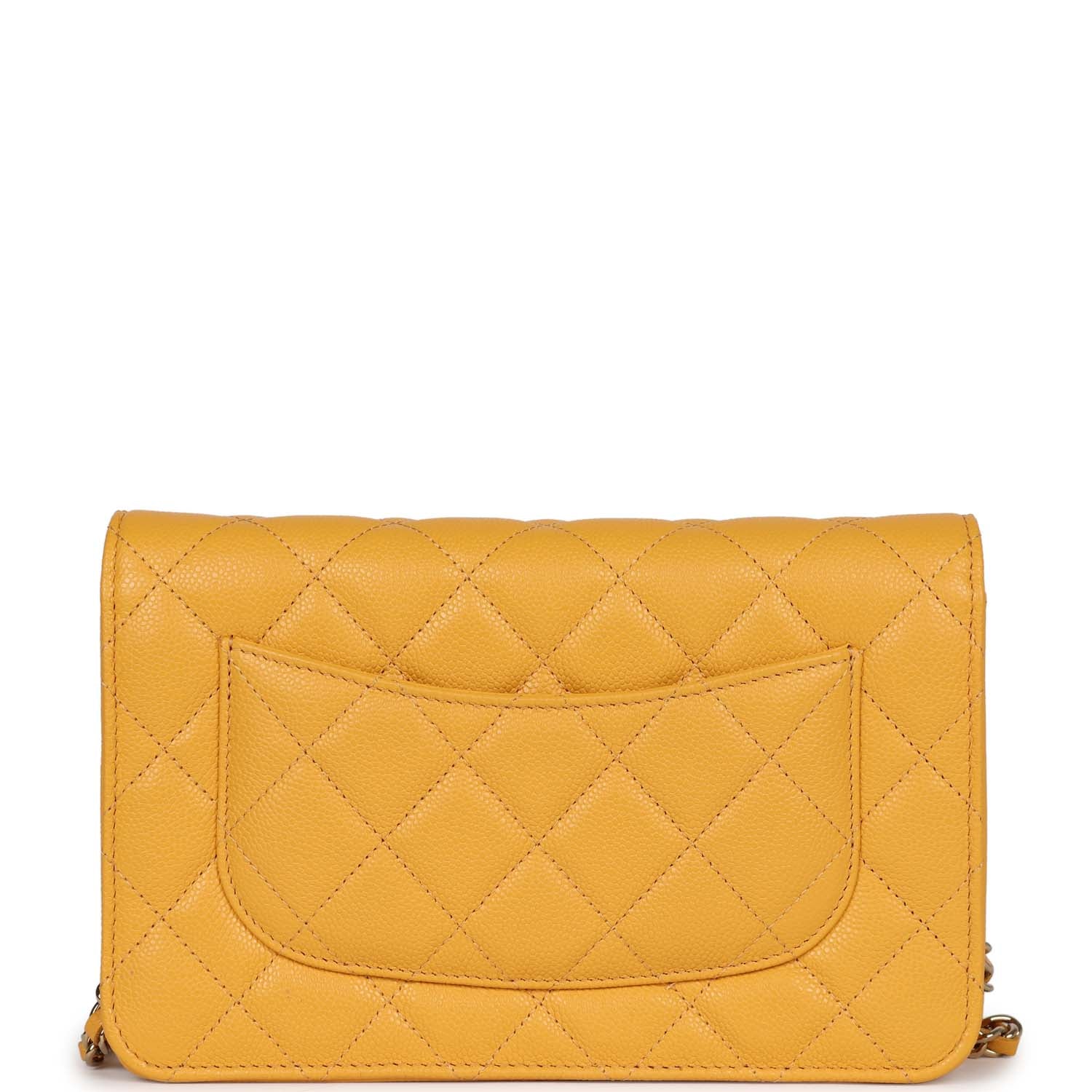 Chanel Wallet On Chain Yellow Caviar Gold Hardware