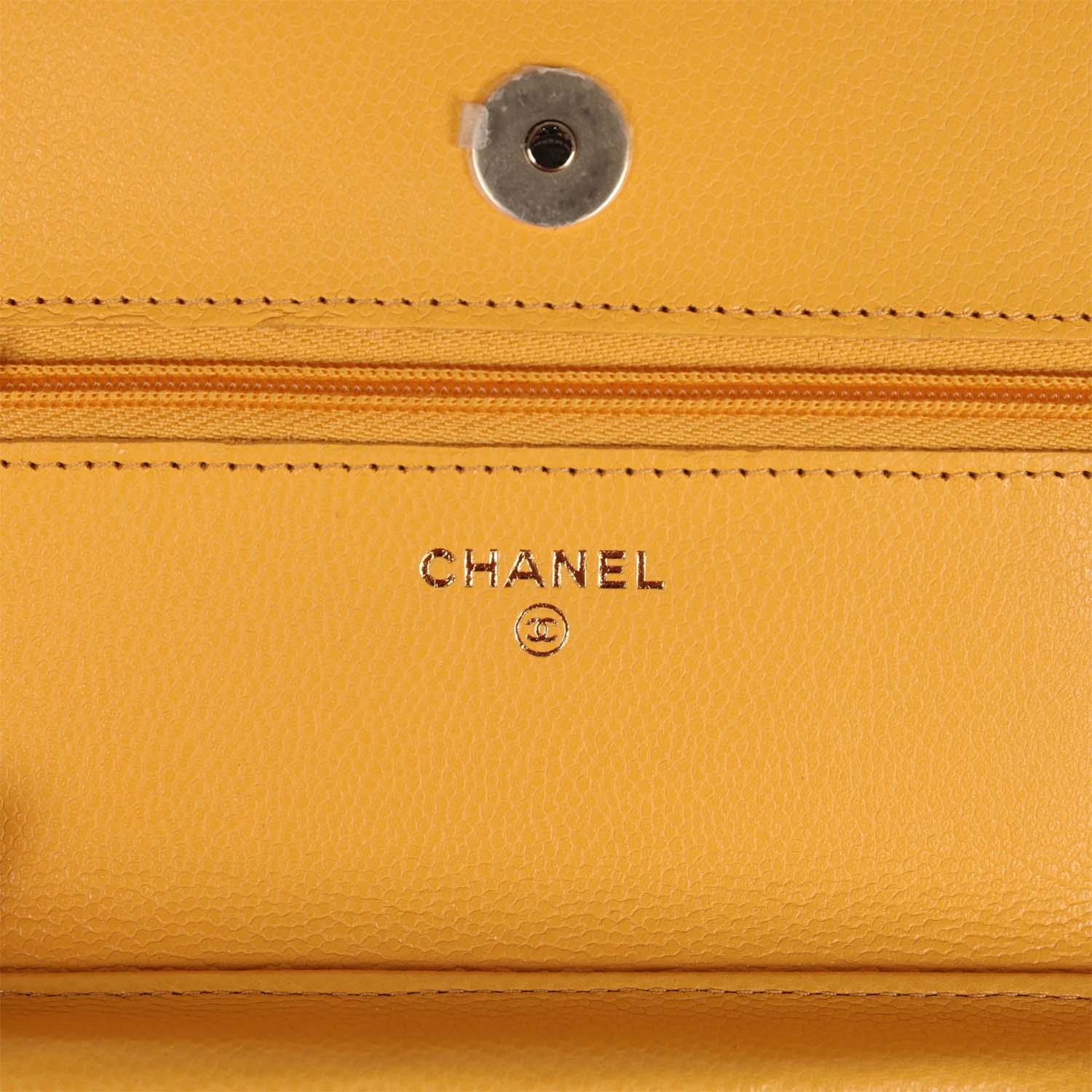 Chanel Wallet On Chain Yellow Caviar Gold Hardware