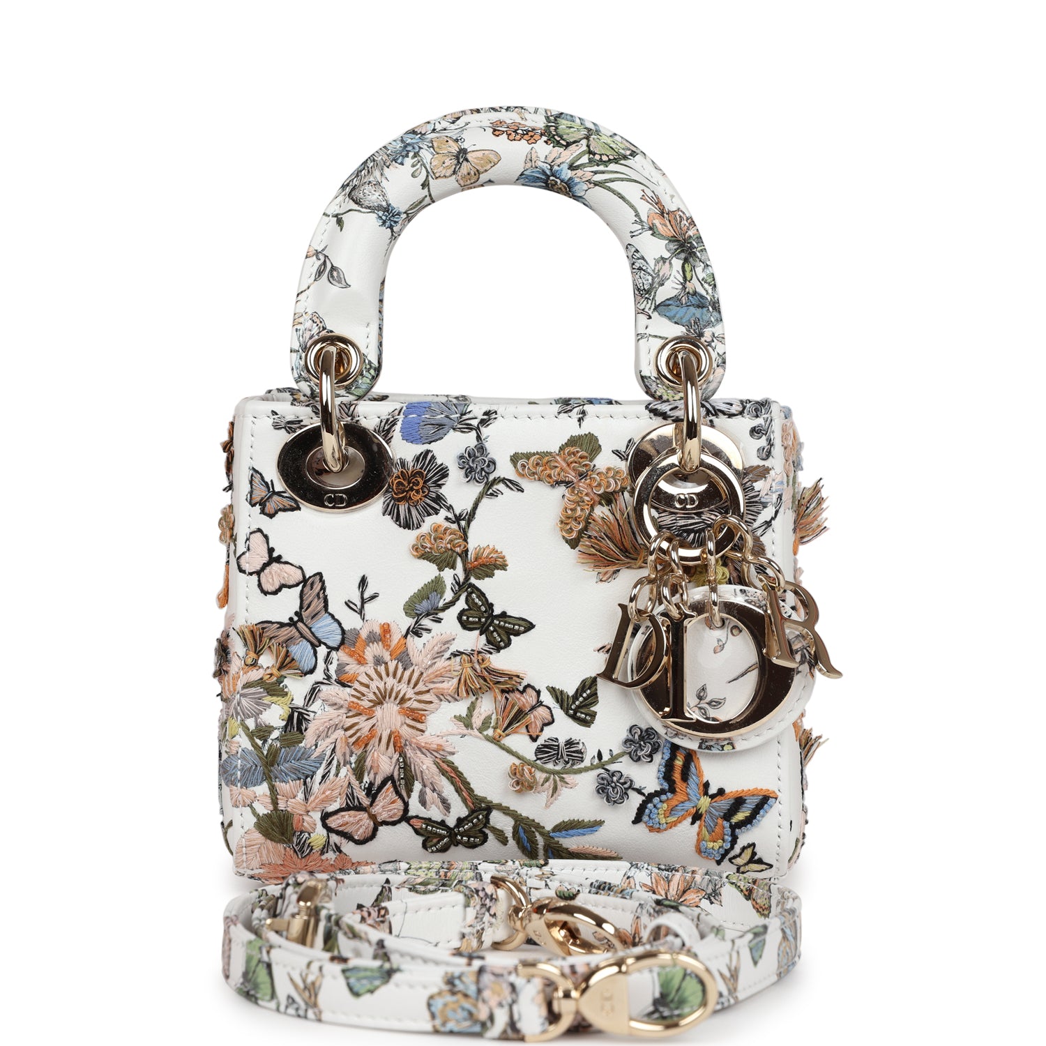 Christian Dior Micro Lady Dior with Small Trunk Multicolor Embroidered