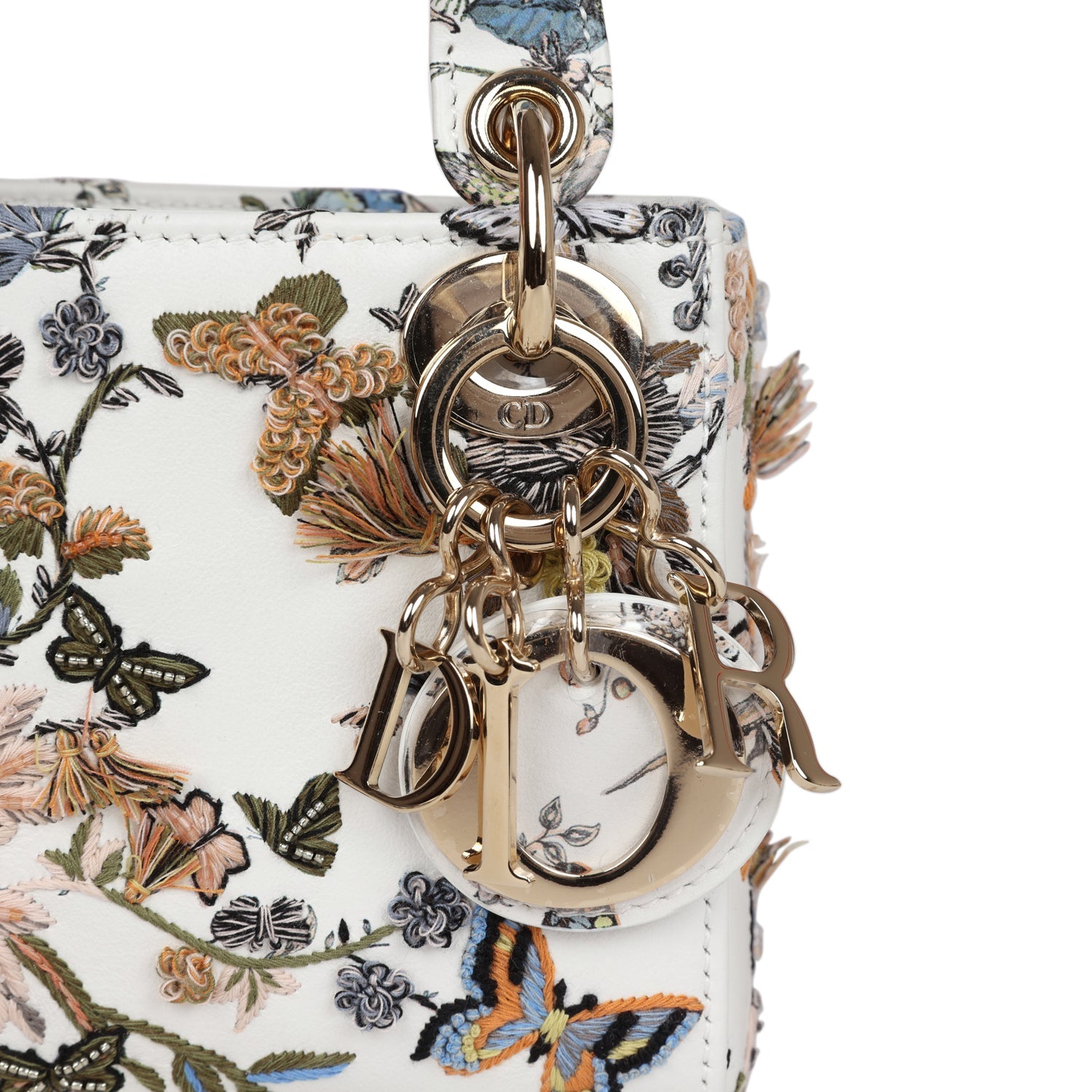 Christian Dior Micro Lady Dior with Small Trunk Multicolor Embroidered