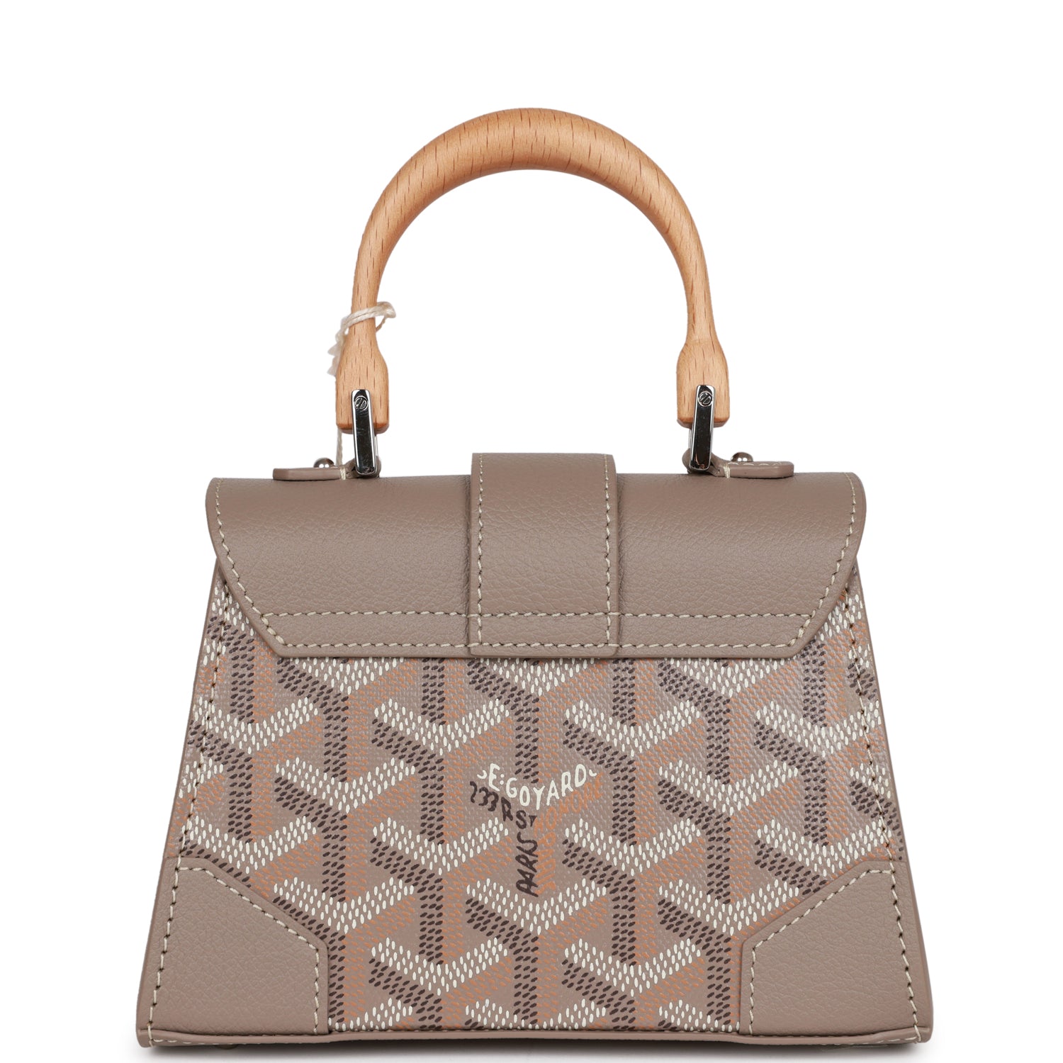 Goyard Saigon Structure Nano Bag Greige Goyardine Palladium Hardware
