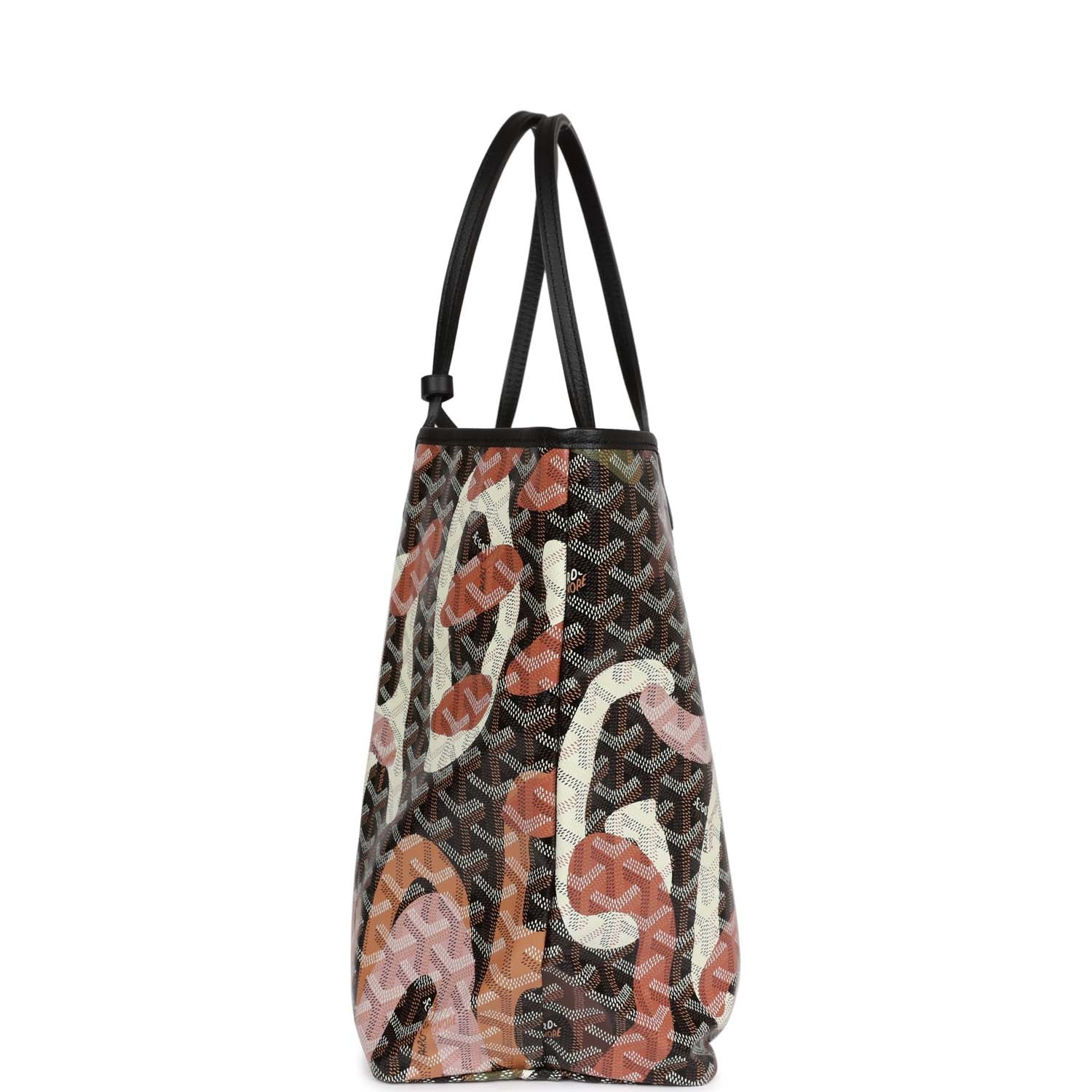 Goyard Limited Edition Black Goyardine Canvas Lettres Camouflage St. L