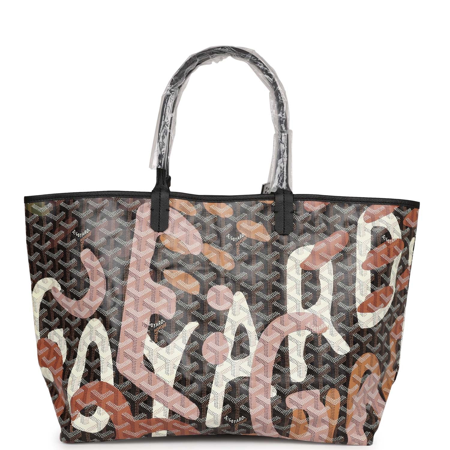 Goyard Limited Edition Black Goyardine Canvas Rose Lettres Camouflage