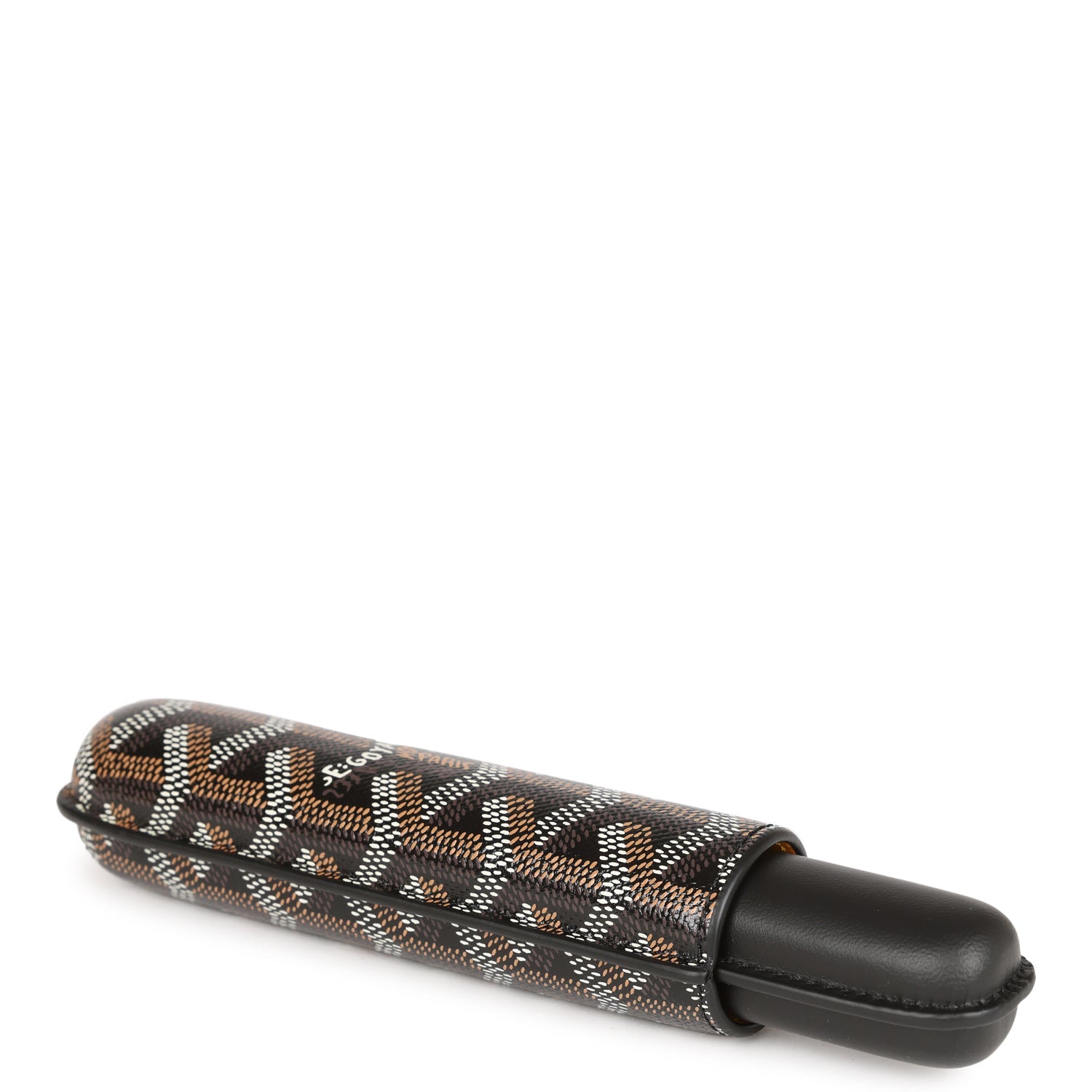 Goyard Churchill Single Cigar Holder Black Goyardine Canvas