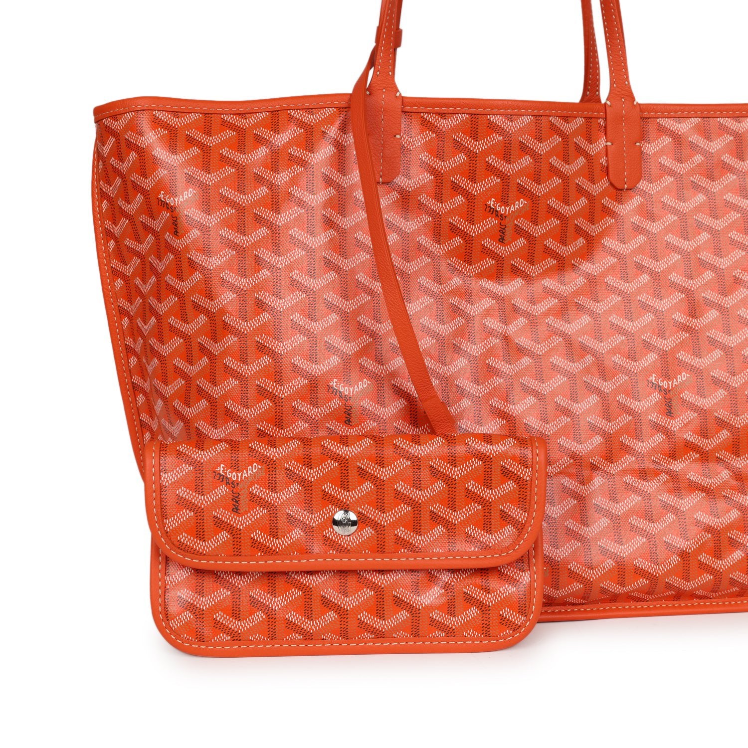 Goyard Anjou PM Orange Goyardine Canvas Palladium Hardware