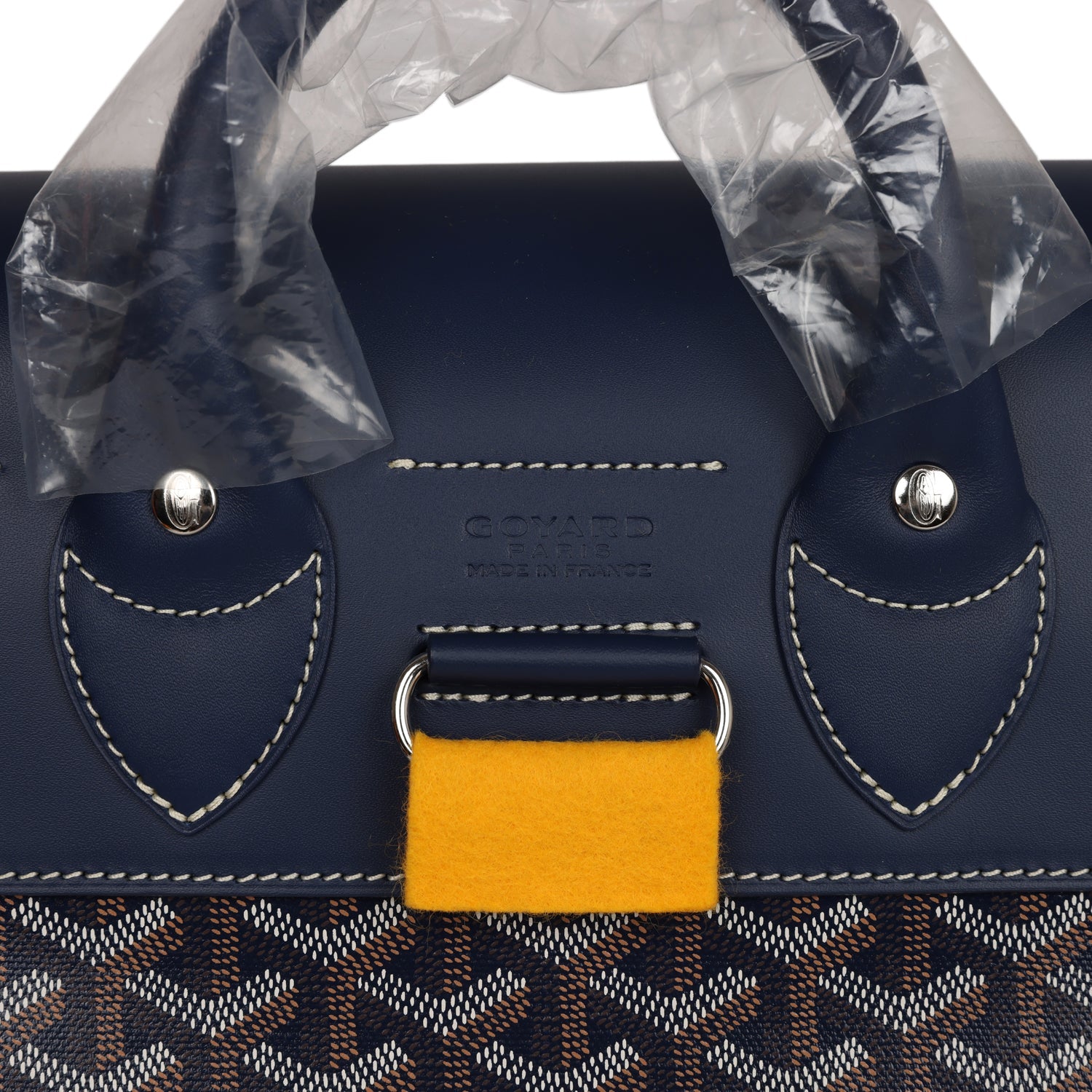Goyard Alpin Backpack MM Navy Goyardine Canvas Palladium Hardware