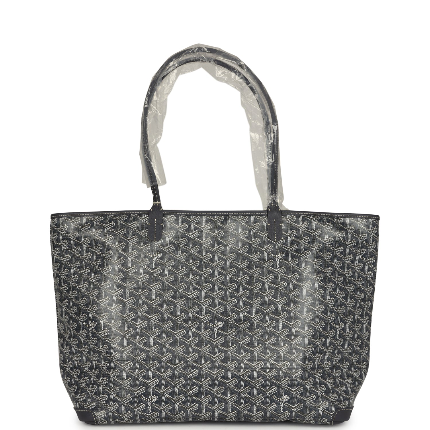 Goyard Artois Tote MM Grey Goyardine Canvas & Chevroches Calfskin Pall