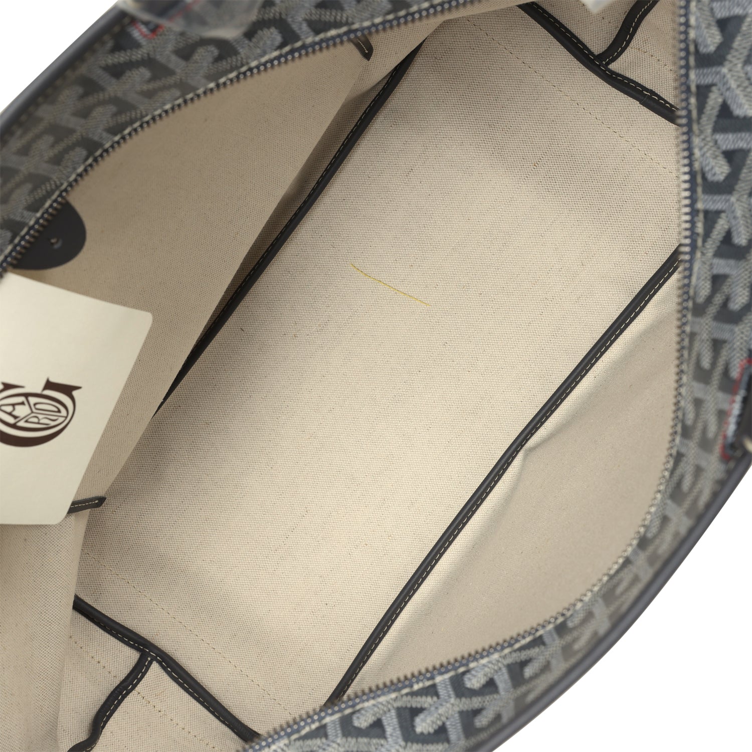 Goyard Artois Tote MM Grey Goyardine Canvas & Chevroches Calfskin Pall