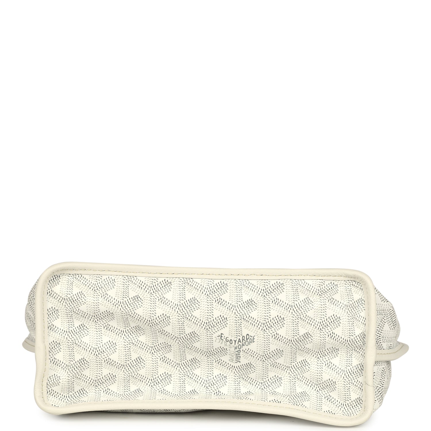 Goyard Goyardine Anjou White Mini Bag Palladium Hardware