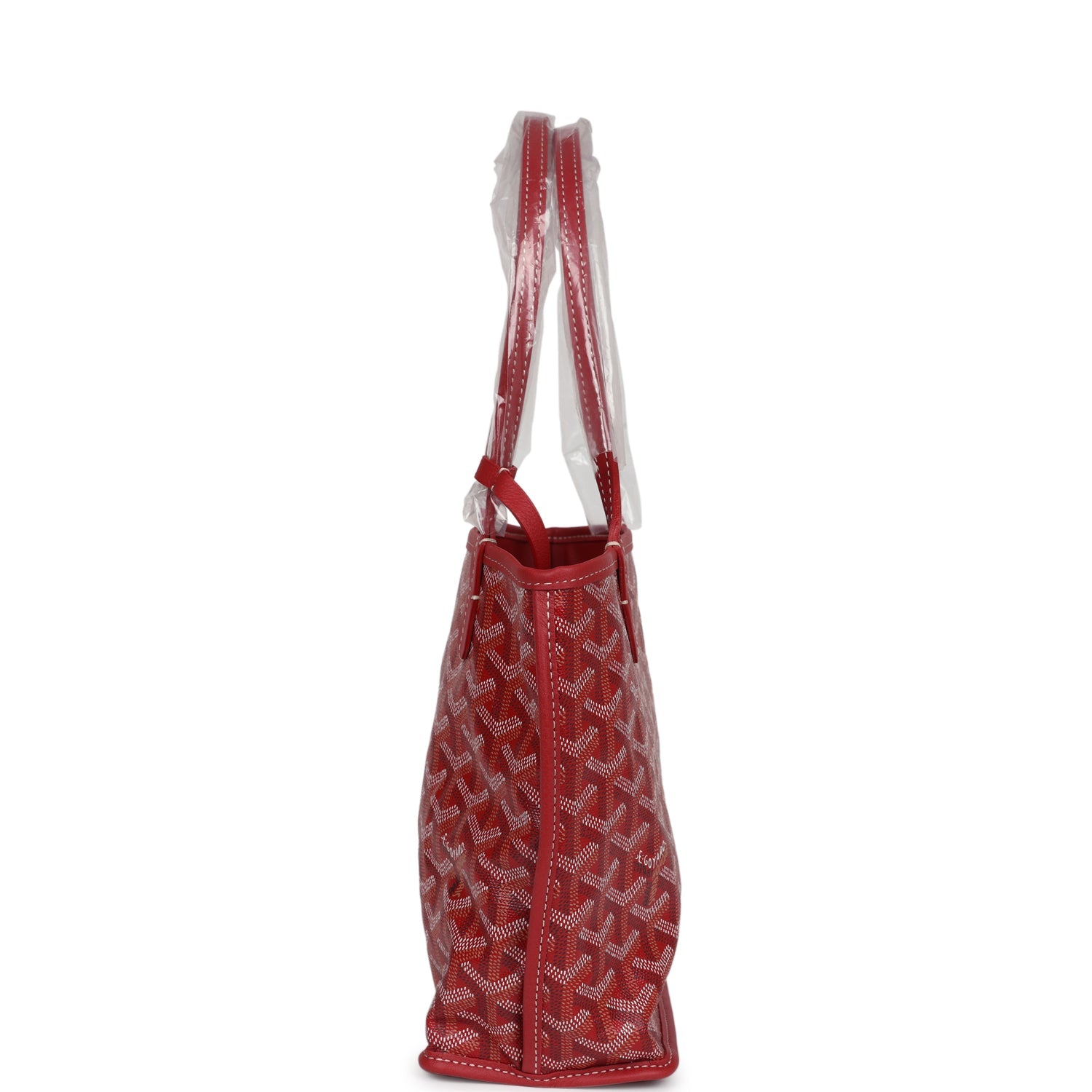 Goyard Goyardine Red Anjou Mini Bag Palladium Hardware