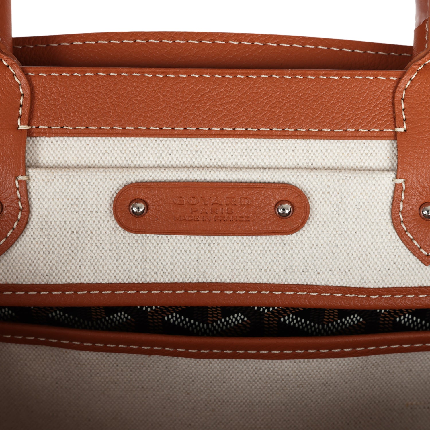 Goyard Saigon Tote Black & Brown Goyardine Canvas Palladium Hardware