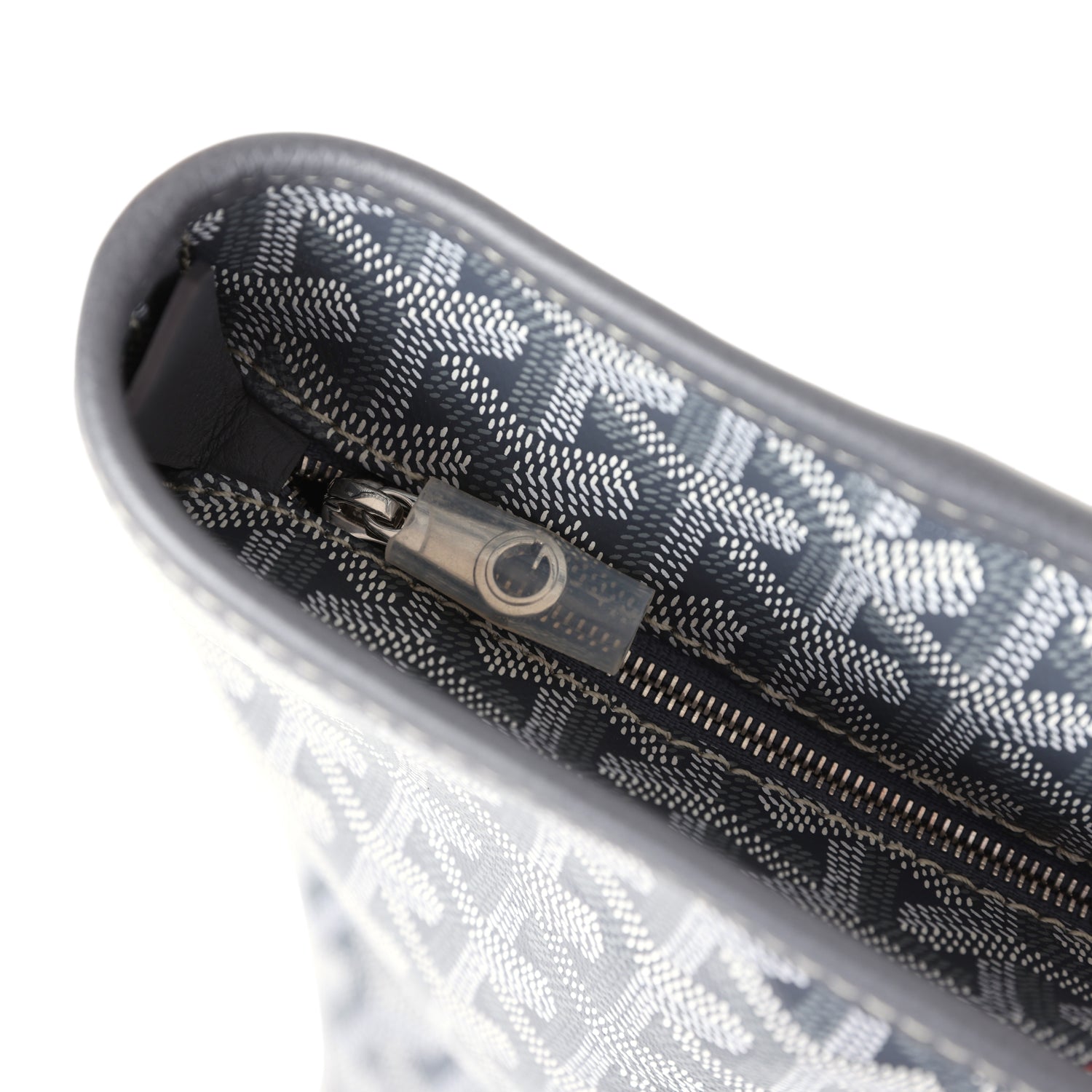 Goyard Goyardine Artois Tote PM Grey Canvas & Chevroches Calfskin Pall