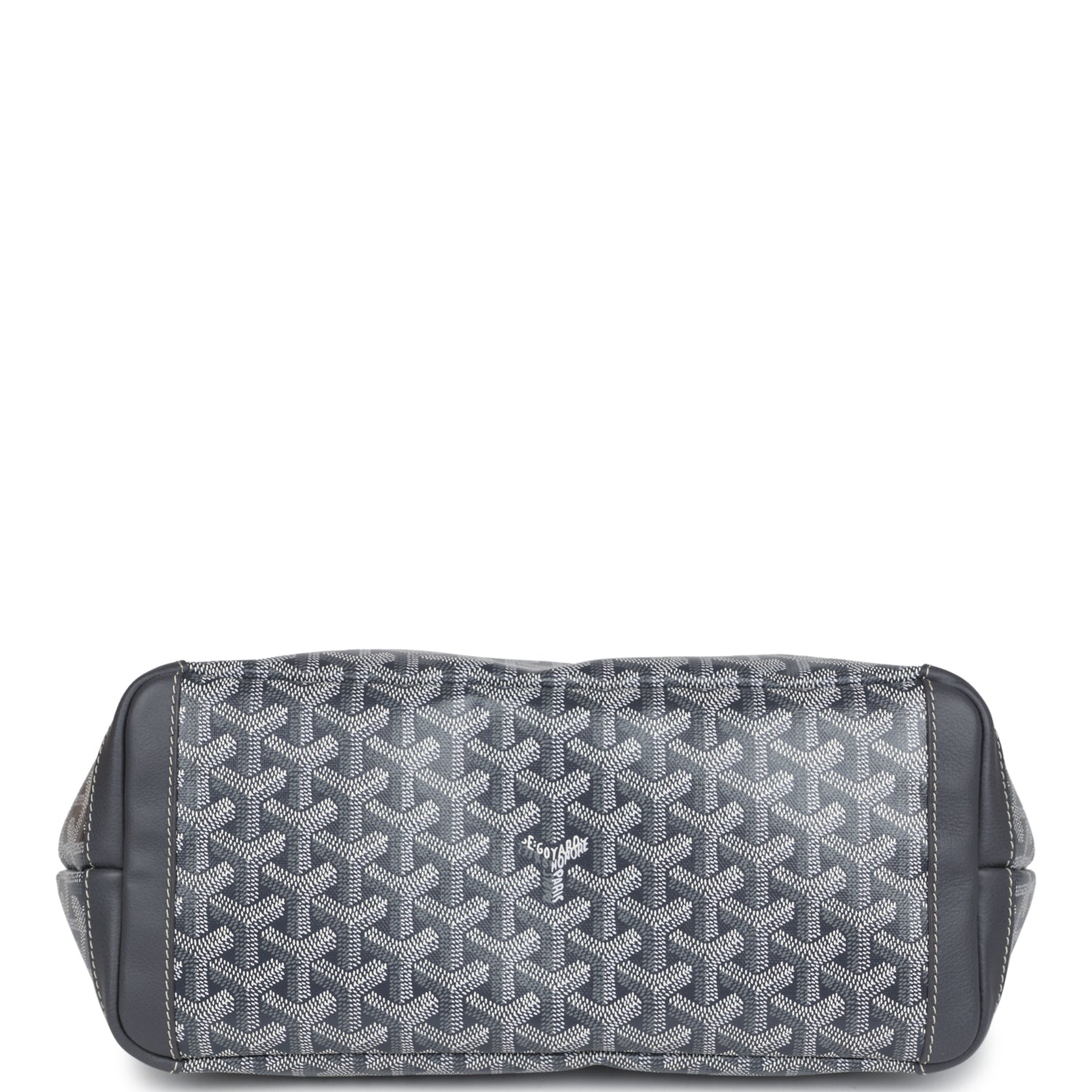Goyard Goyardine Artois Tote PM Grey Canvas & Chevroches Calfskin Pall