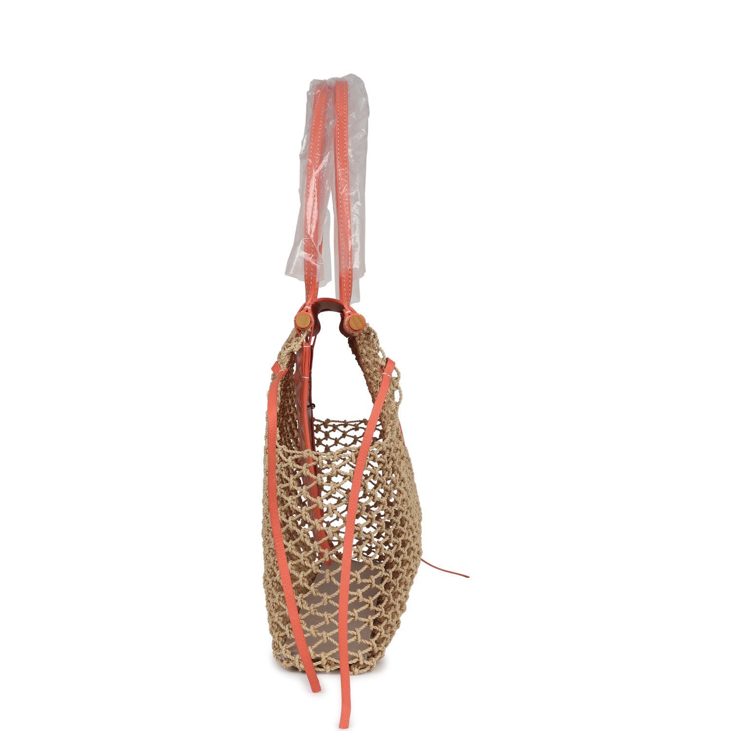 Goyard Aligre Bag Raffia Net with Coral Coated Canvas and Decize Tauri