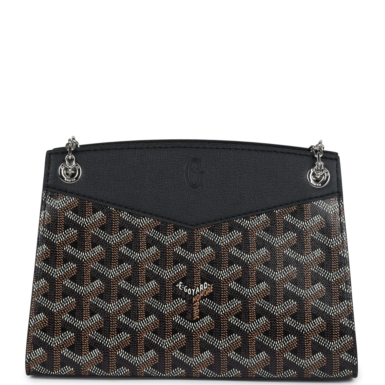 Goyard Rouette Structure PM Bag Black Goyardine Palladium Hardware
