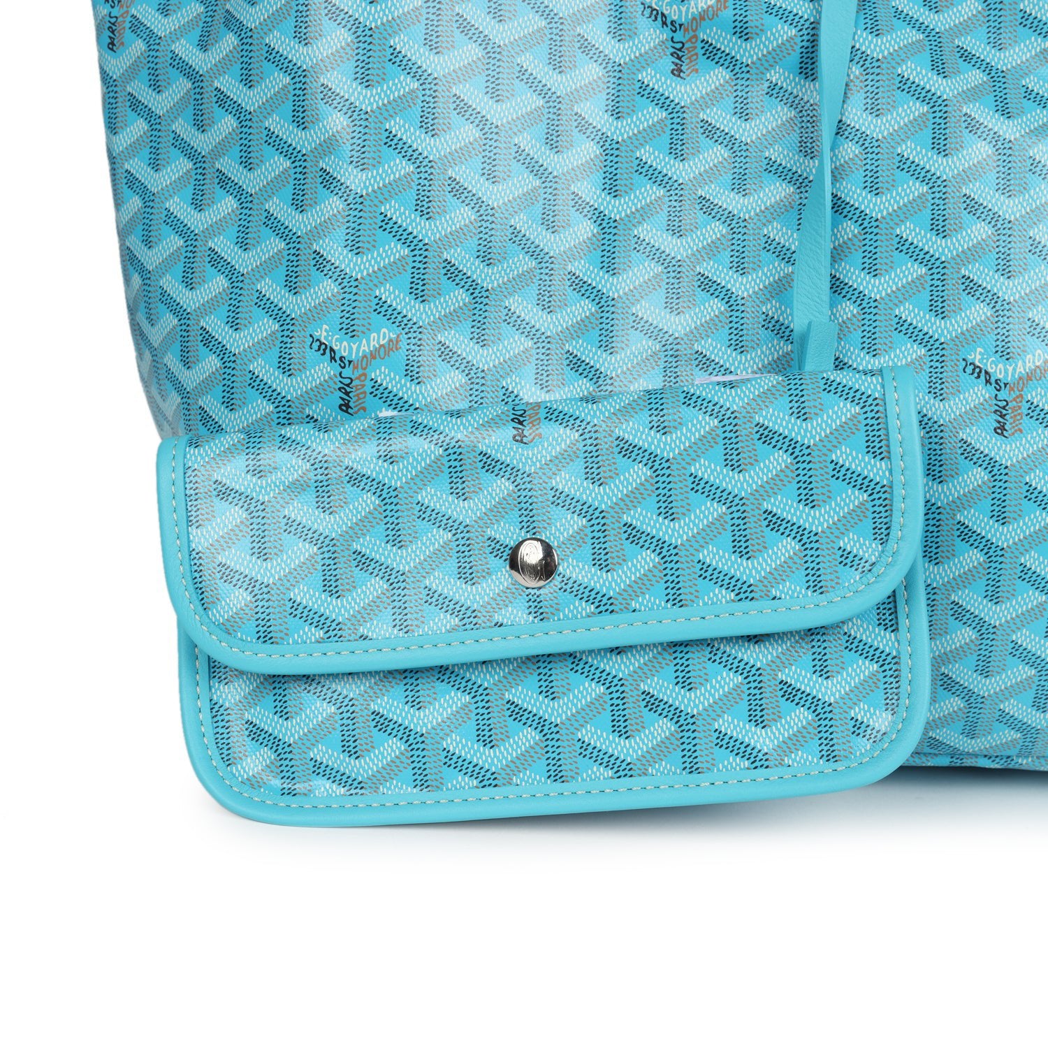 Goyard Goyardine Turquoise Saint Louis GM Tote Bag & Balise Towel Pall