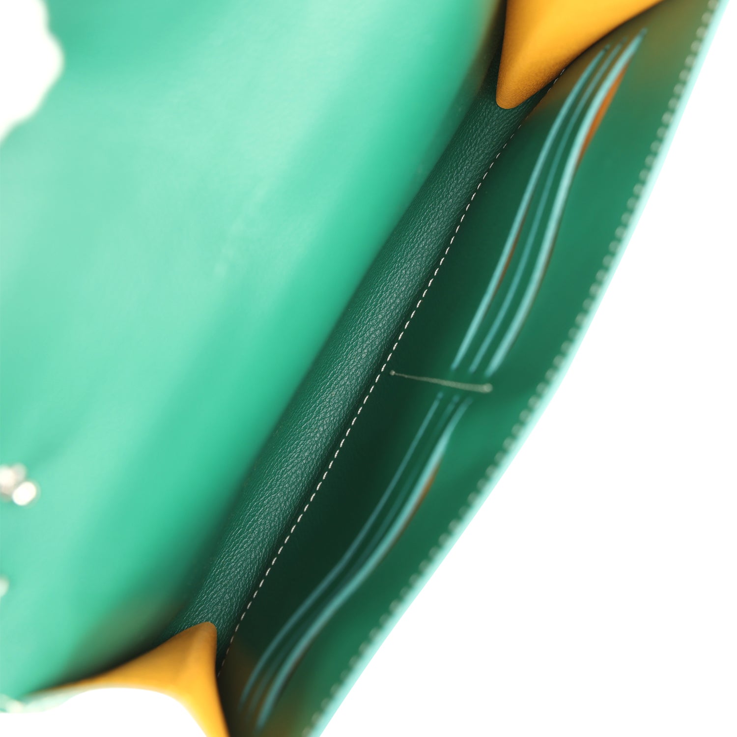 Goyard Goyardine Green Chypre Wallet-Pouch Palladium Hardware