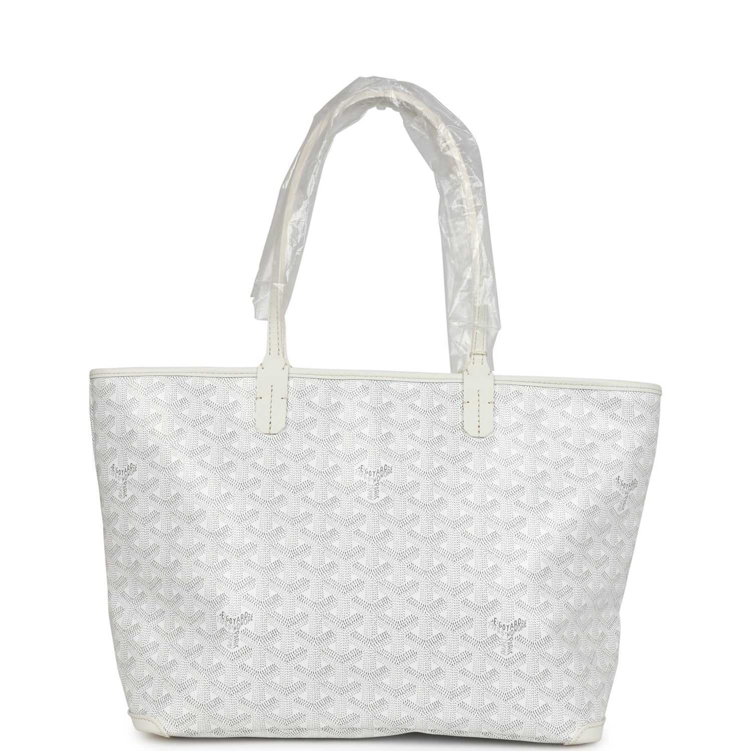 Goyard Goyardine Artois Tote PM Grey Canvas & Chevroches Calfskin Pall