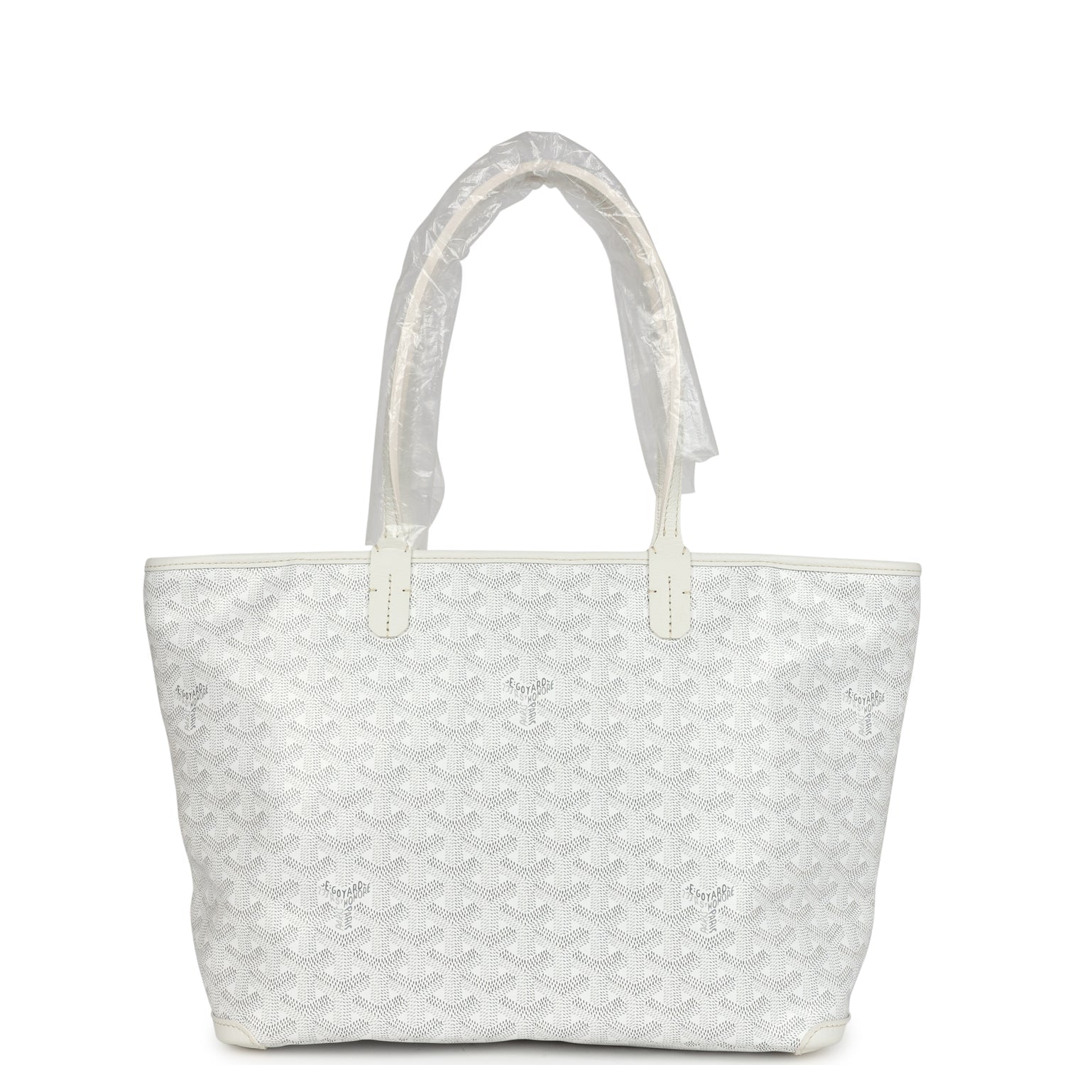 Goyard Goyardine Artois Tote PM Grey Canvas & Chevroches Calfskin Pall