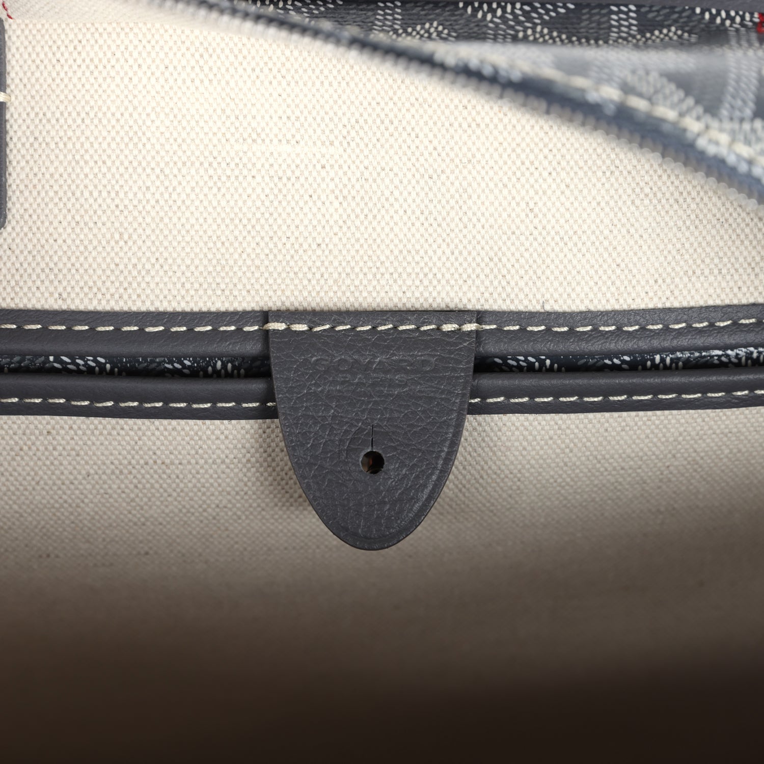 Goyard Goyardine Artois Tote PM Grey Canvas & Chevroches Calfskin Pall