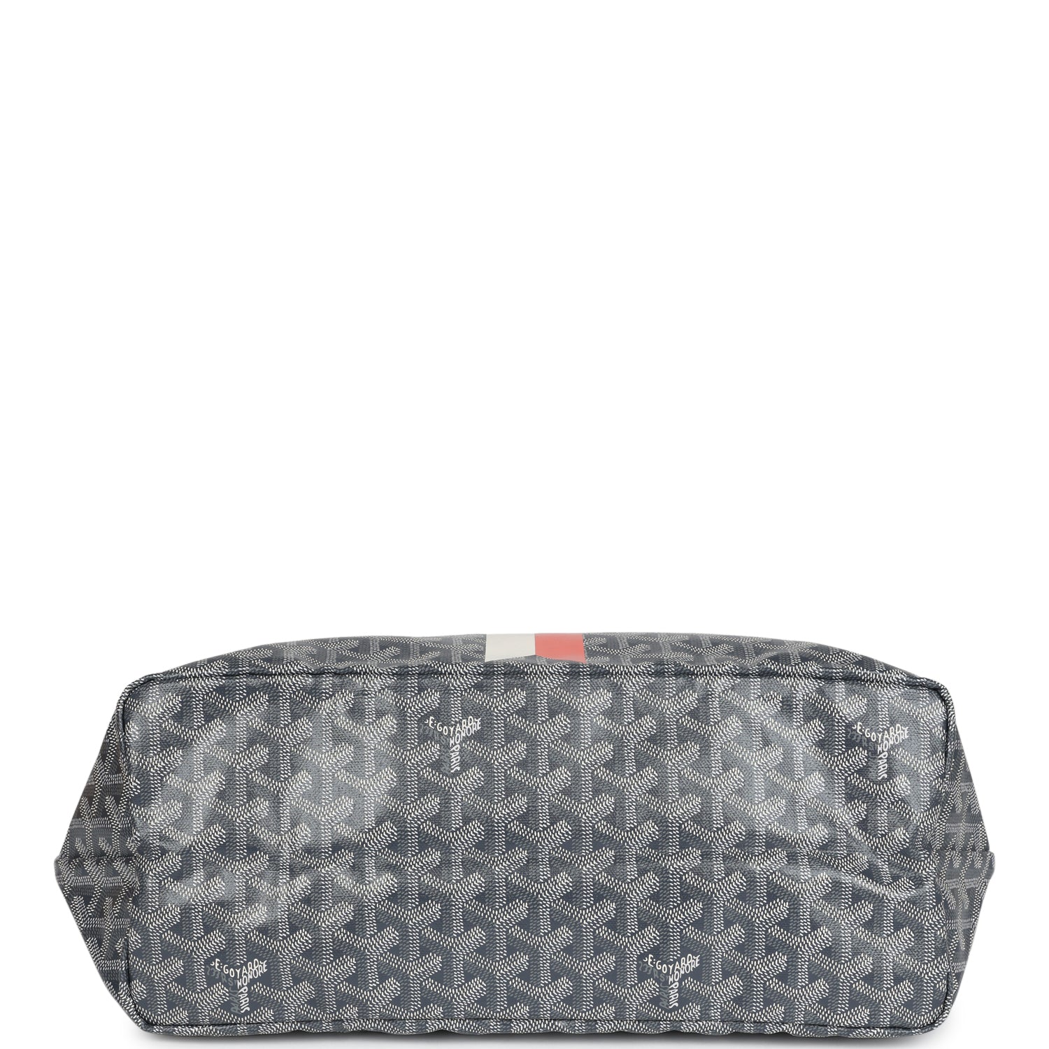 Goyard Goyardine Canvas Grey Hand Painted Stripes Saint Louis PM Tote
