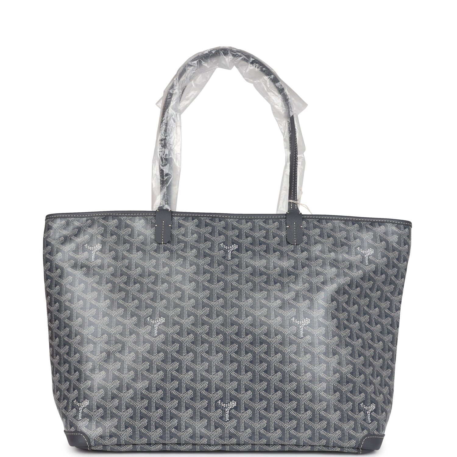 Goyard Artois Tote MM Grey Goyardine Canvas & Chevroches Calfskin Pall