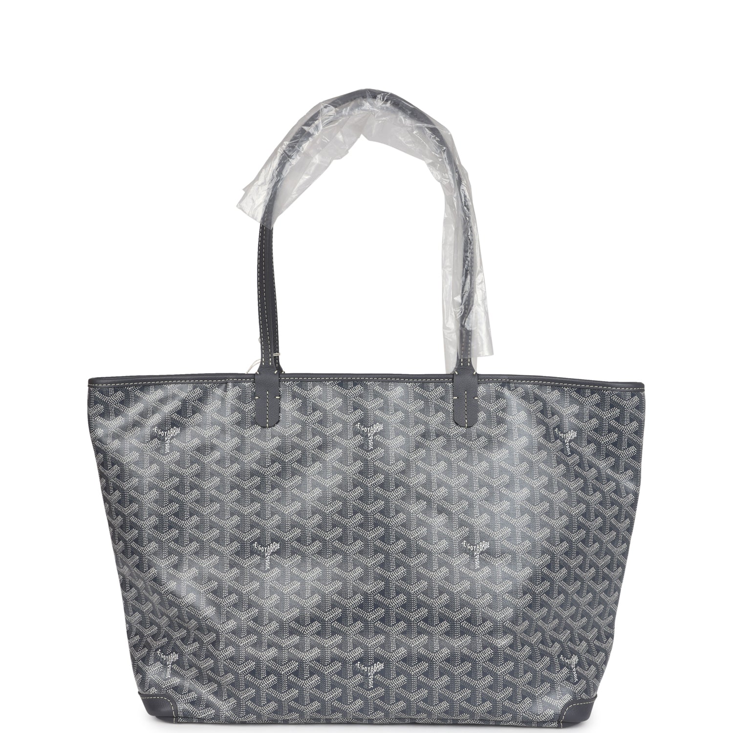 Goyard Artois Tote MM Grey Goyardine Canvas & Chevroches Calfskin Pall