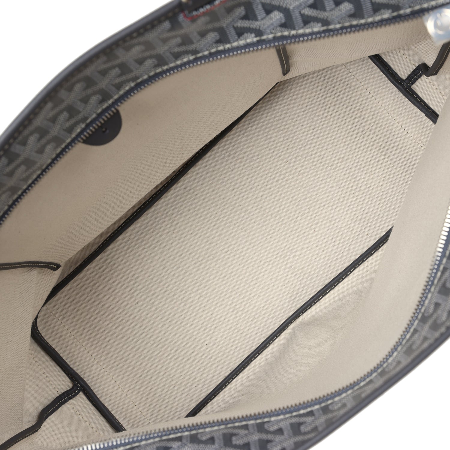 Goyard Artois Tote MM Grey Goyardine Canvas & Chevroches Calfskin Pall