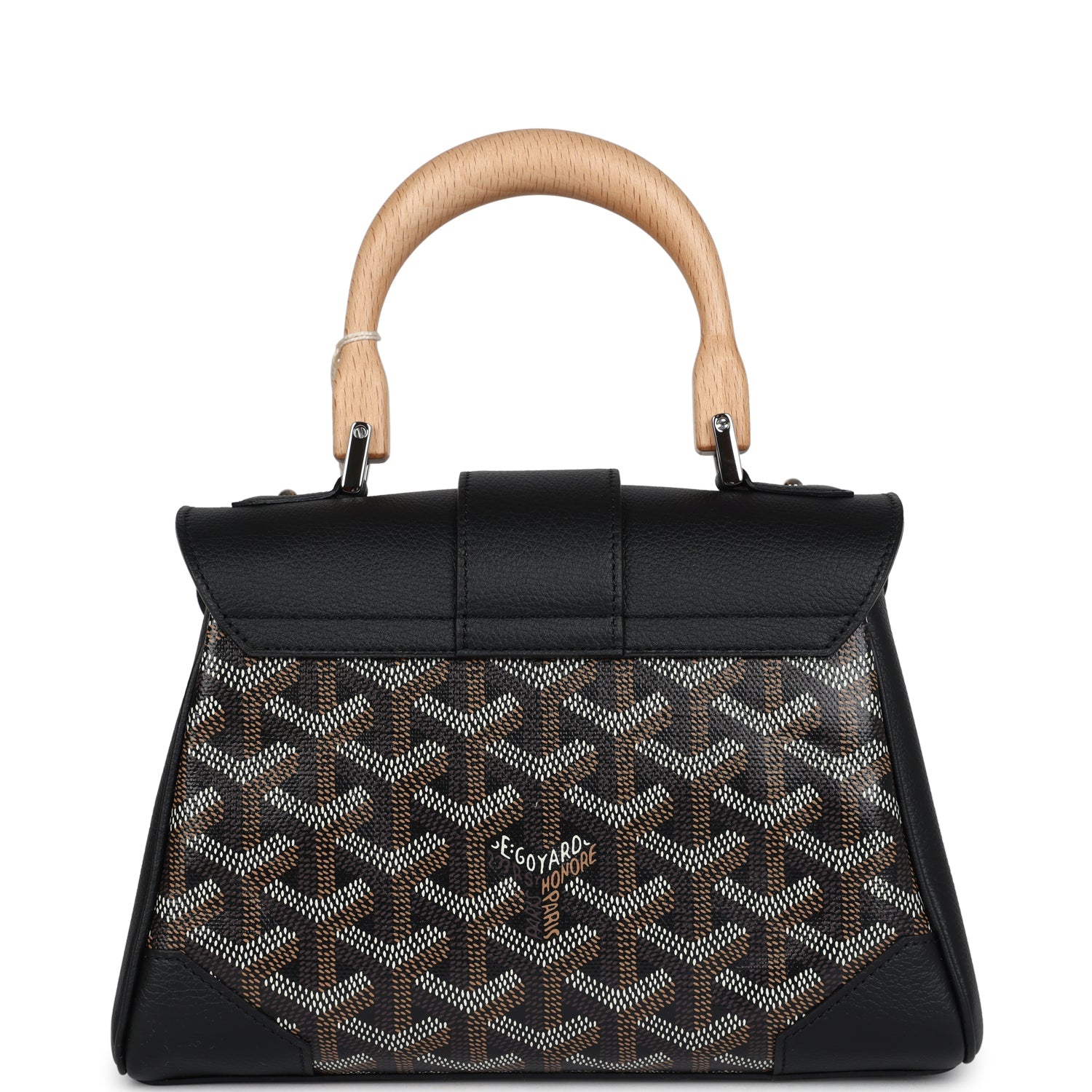 Goyard Saigon Souple Mini Bag Black Goyardine Canvas Palladium Hardwar