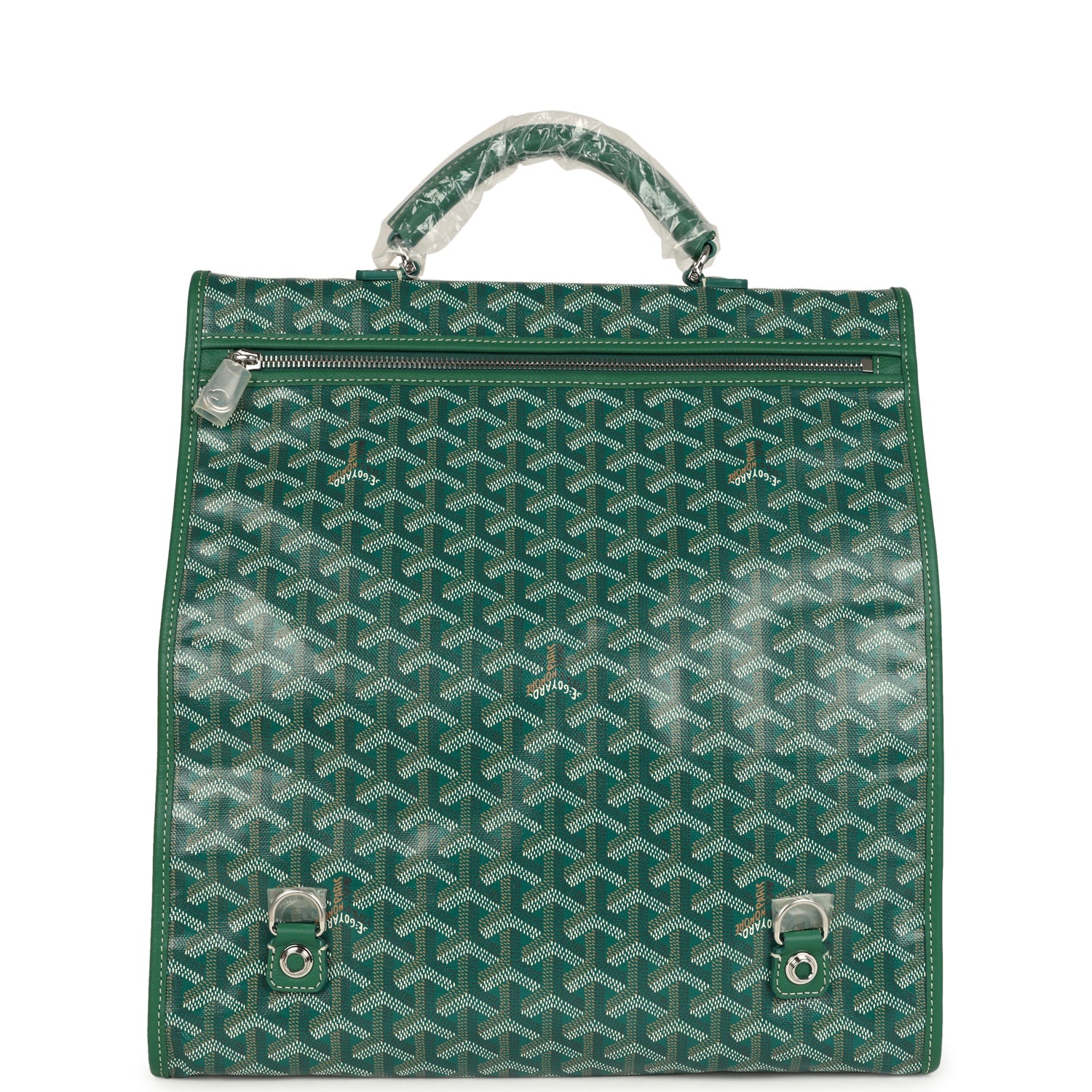 Goyard Saint Léger Backpack Green Goyardine Canvas Palladium Hardware ...