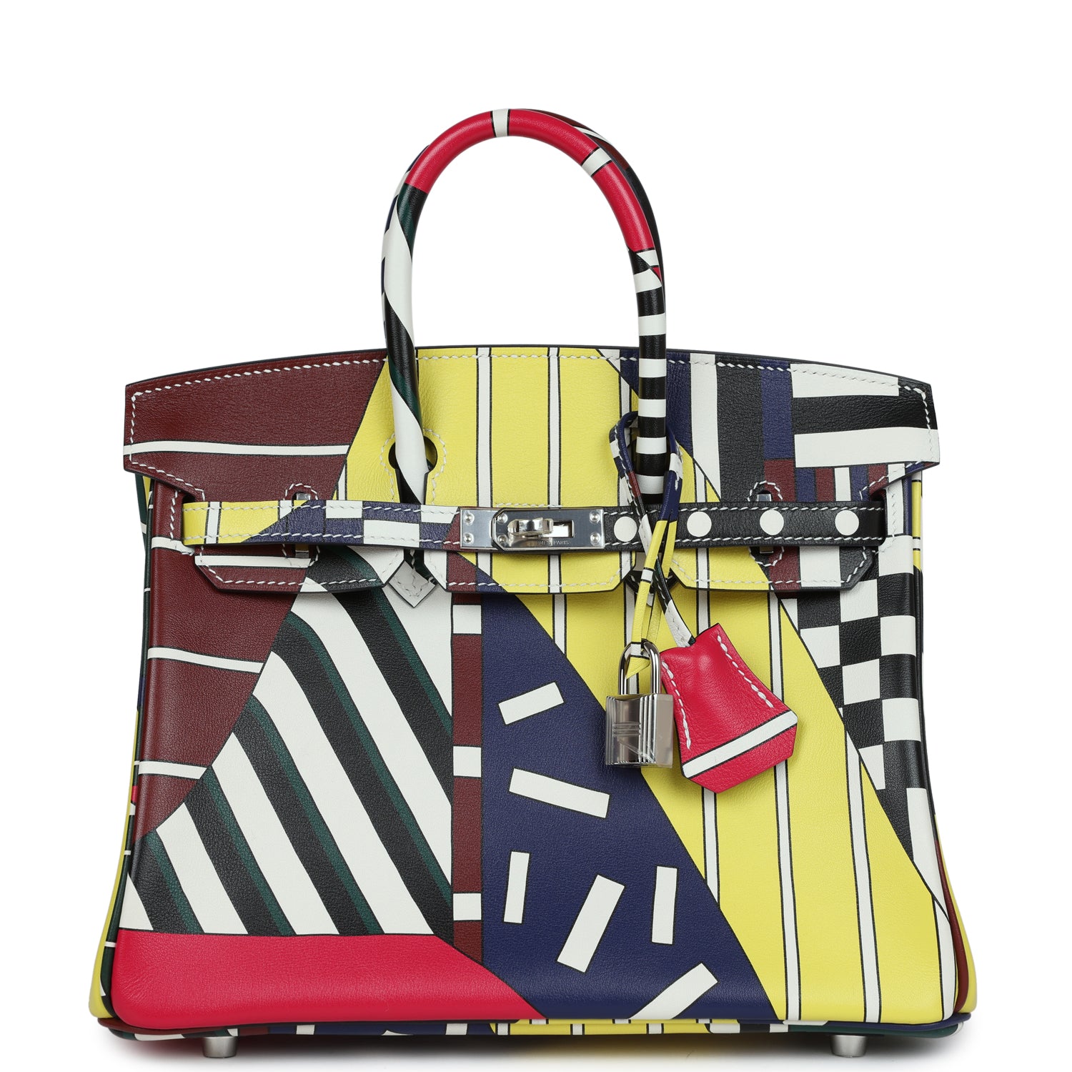 Hermes "One Two Three and Away We Go" Birkin 25 Multicolor Swift Palla