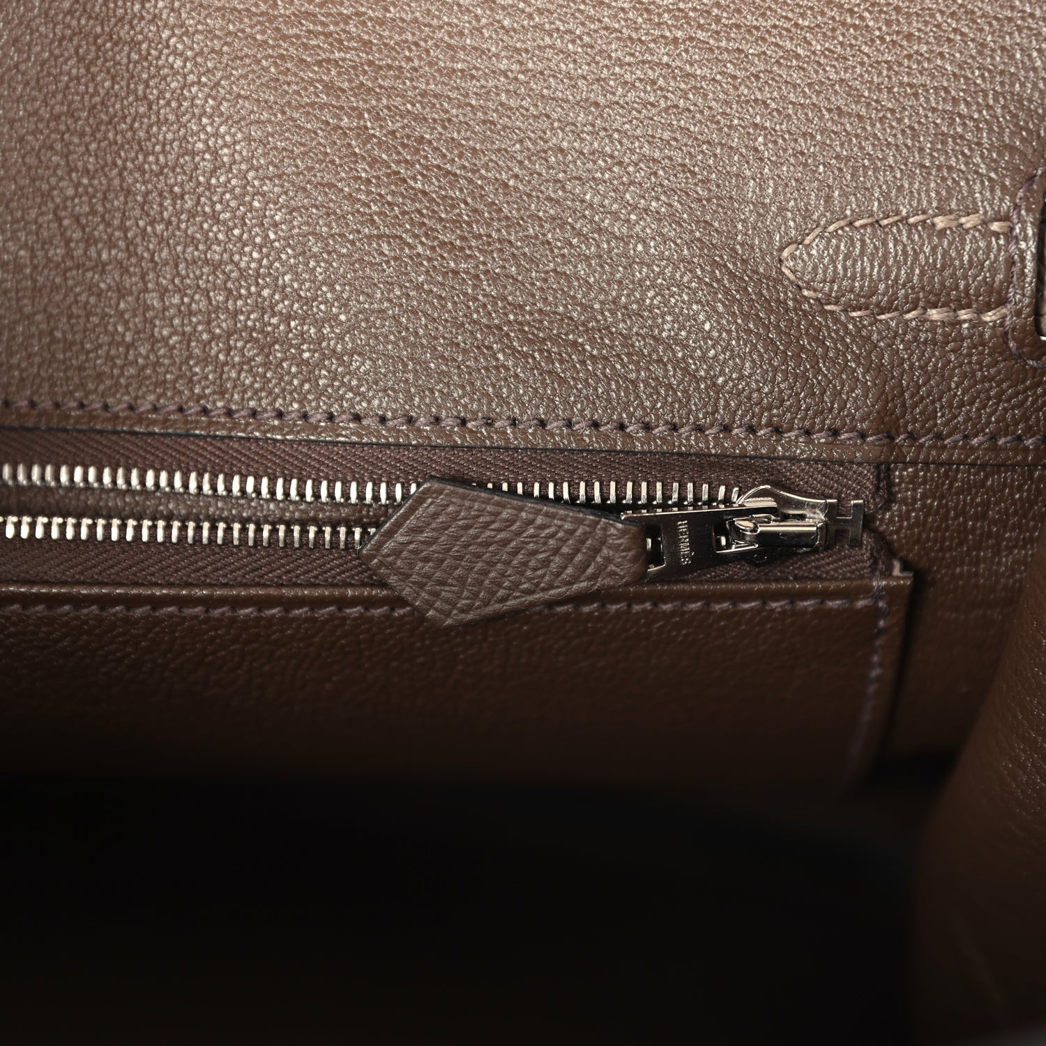 Hermes Birkin 25 Tri-color Ecorce, Etoupe and Black Epsom Palladium Ha