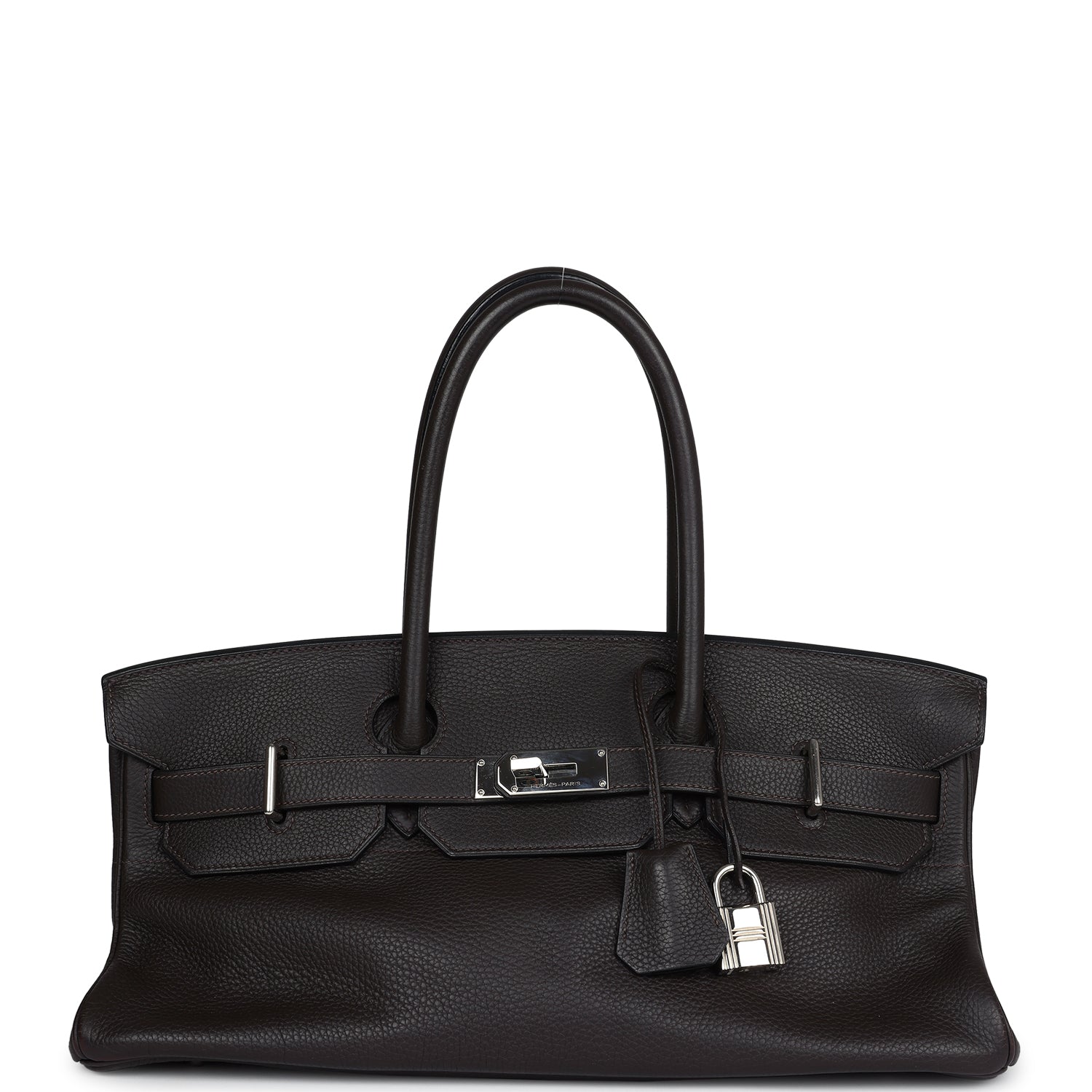 Pre-owned Hermes Shoulder Birkin 42 JPG Chocolate Clemence Palladium H