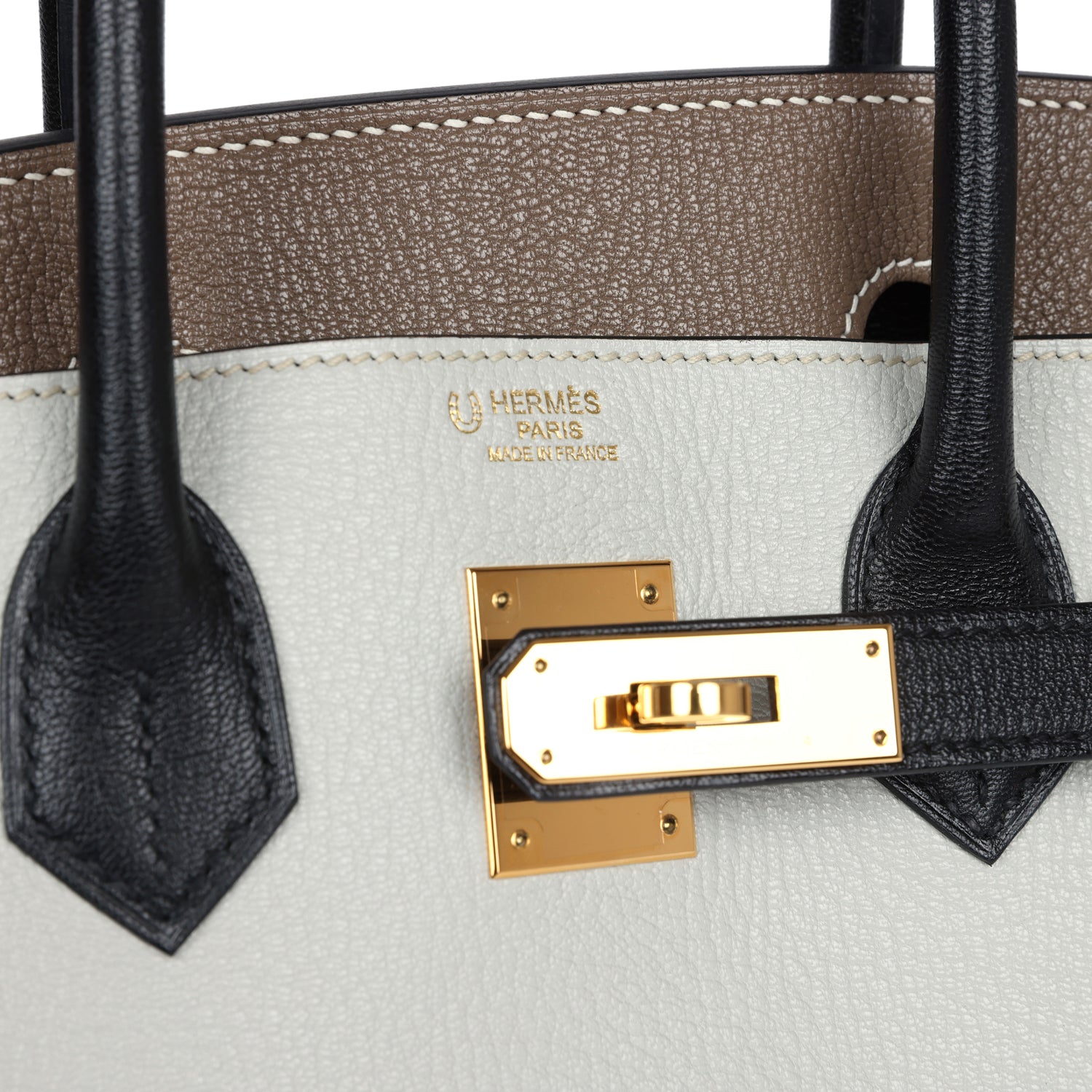 Pre-owned Hermes Special Order (HSS) Tri-color Birkin 30 Gris Perle, E