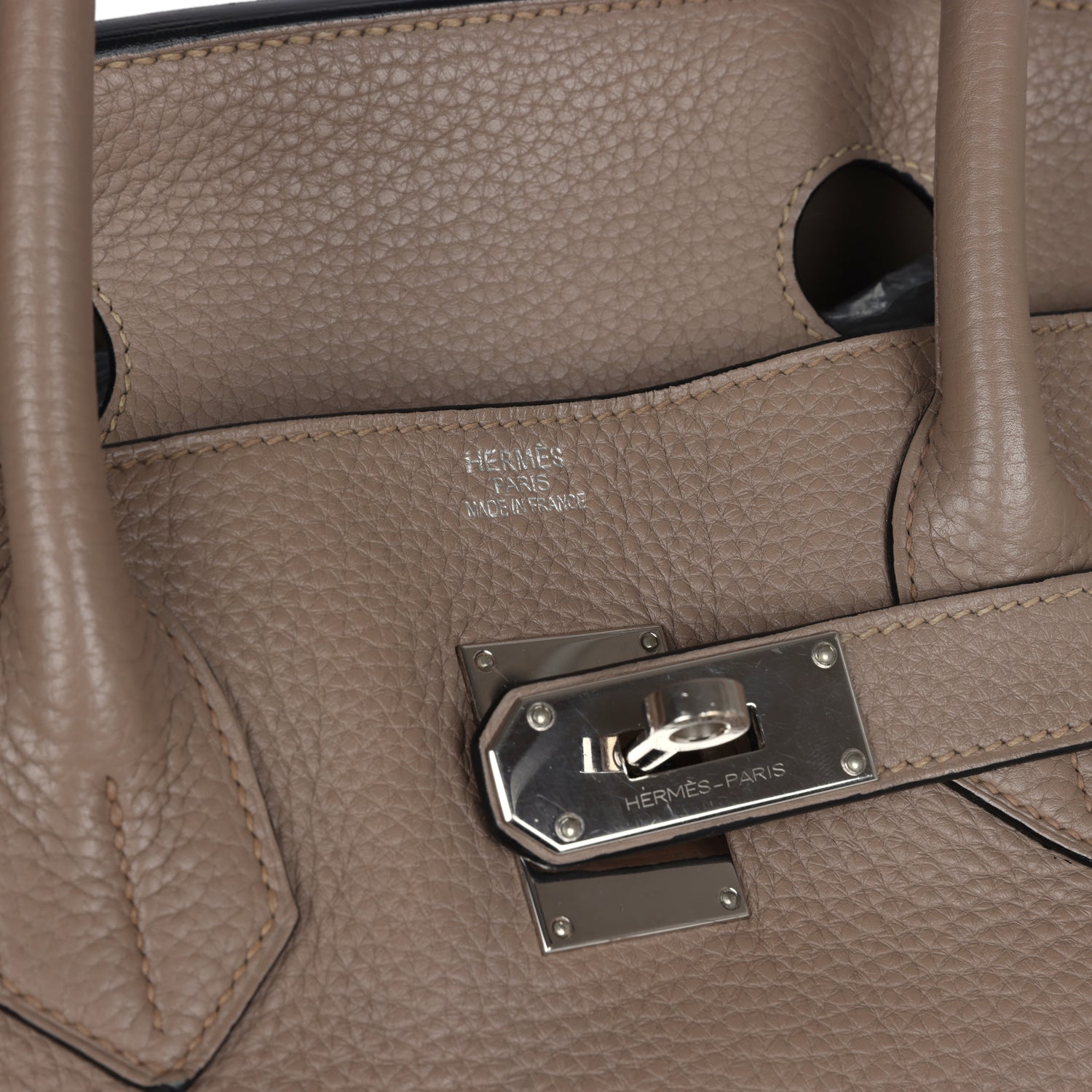 Pre-owned Hermes Shoulder Birkin 42 JPG Gris Tourterelle Clemence Pall